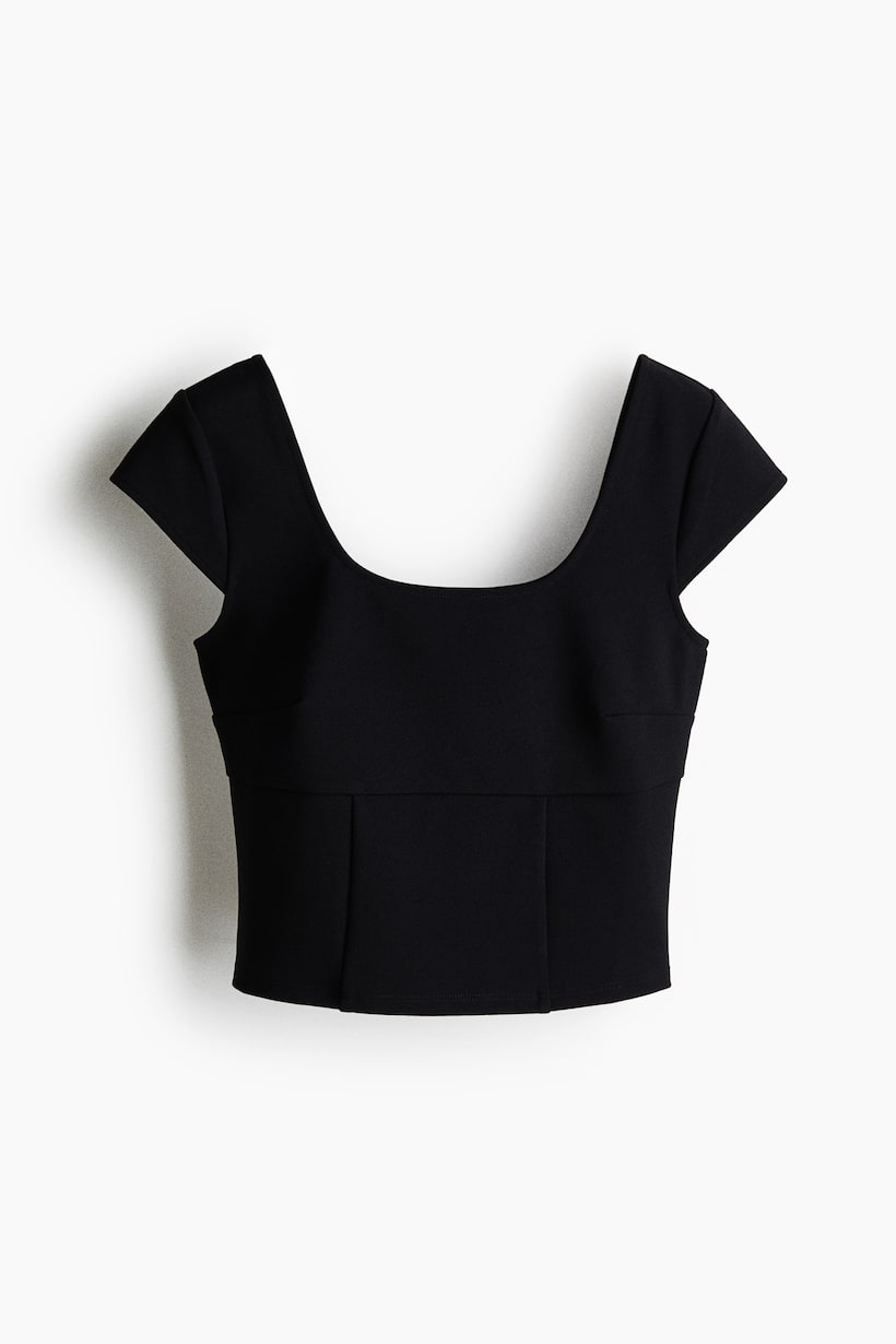 Top con mangas japonesas - Negro - Ladies | H&M MX