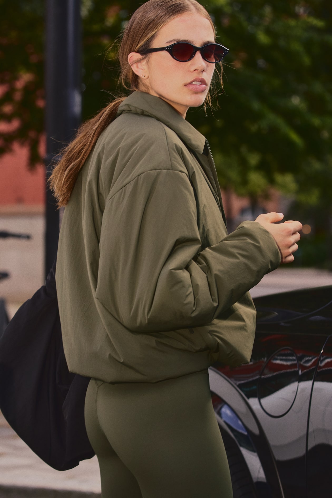 Women's Moss green Insulated Shacket with ThermoMove™ | H&M CA