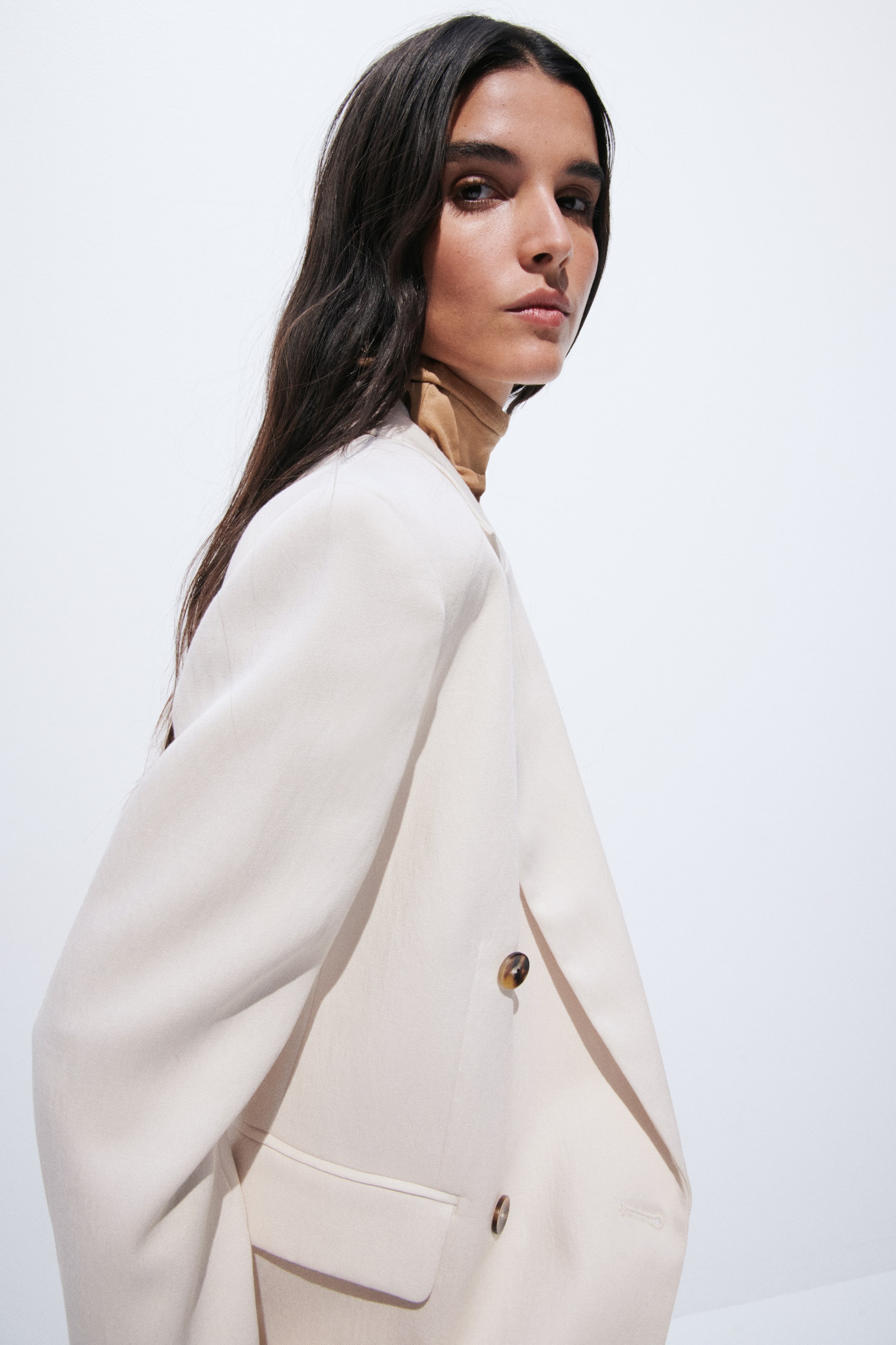 Women's Light beige Double Breasted Blazer | H&M AU