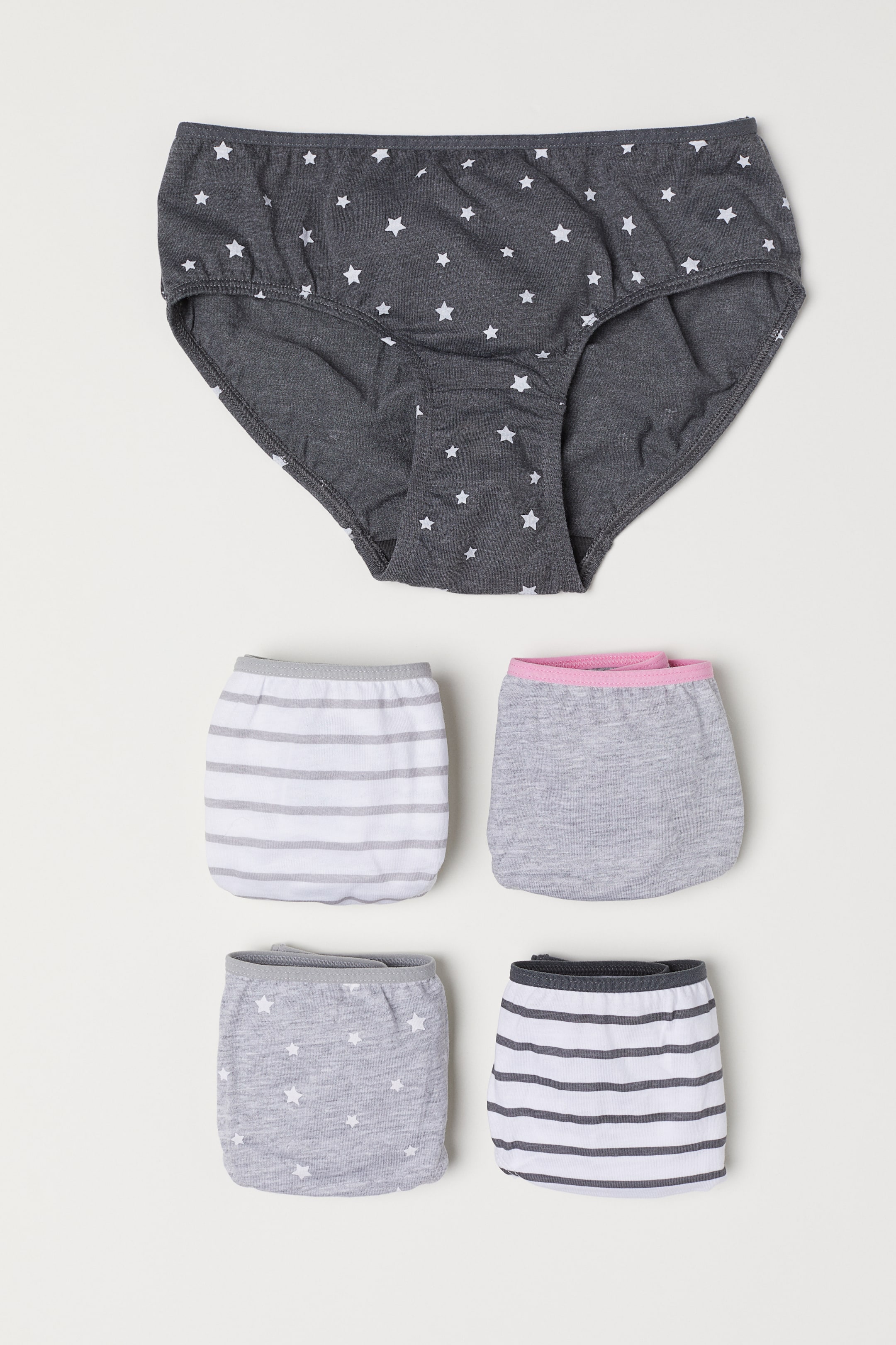 5-pack trosa - Mörkgrå/Stjärnor - BARN | H&M SE