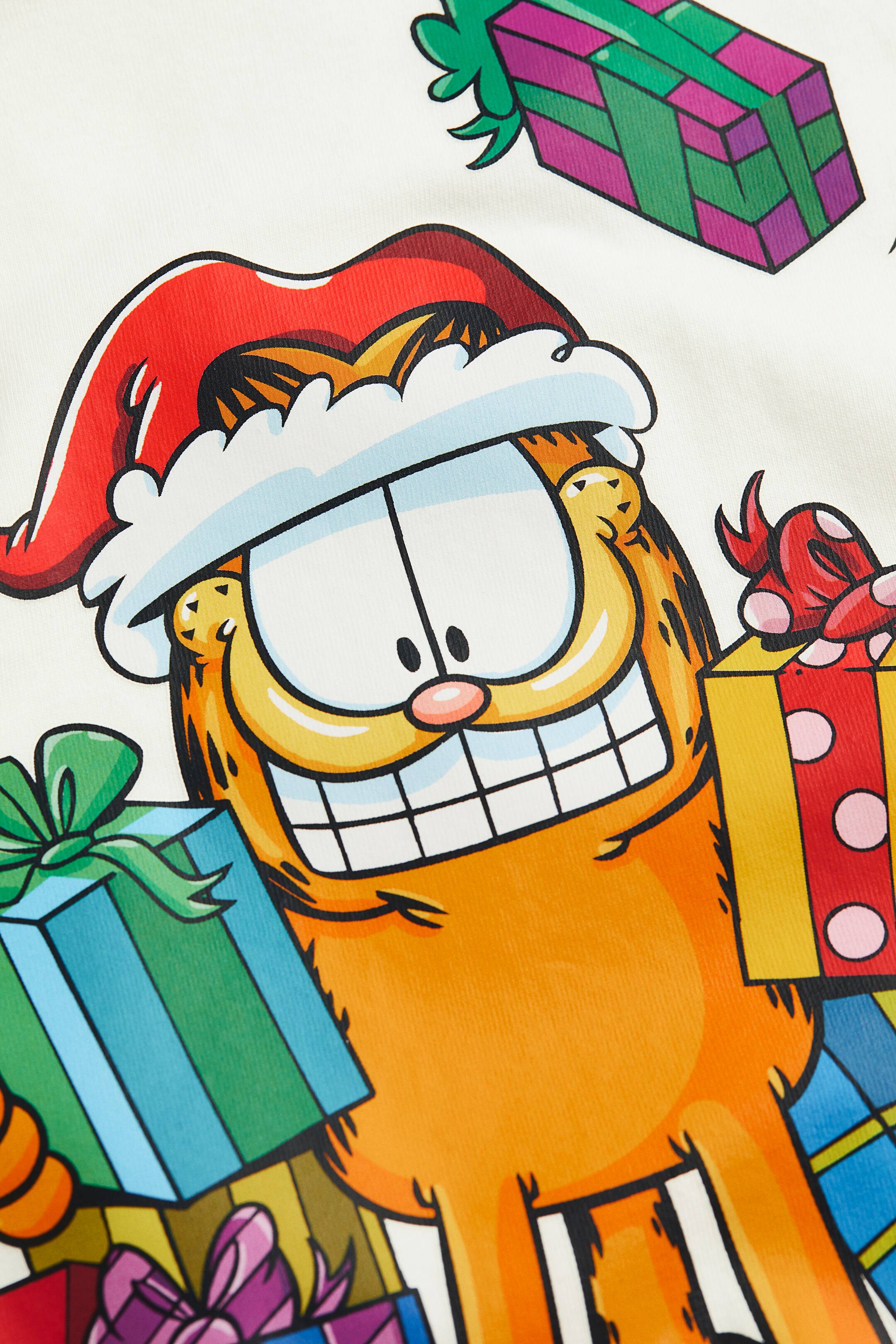 Printed cotton jersey pyjamas - Red/Garfield - Kids | H&M PH