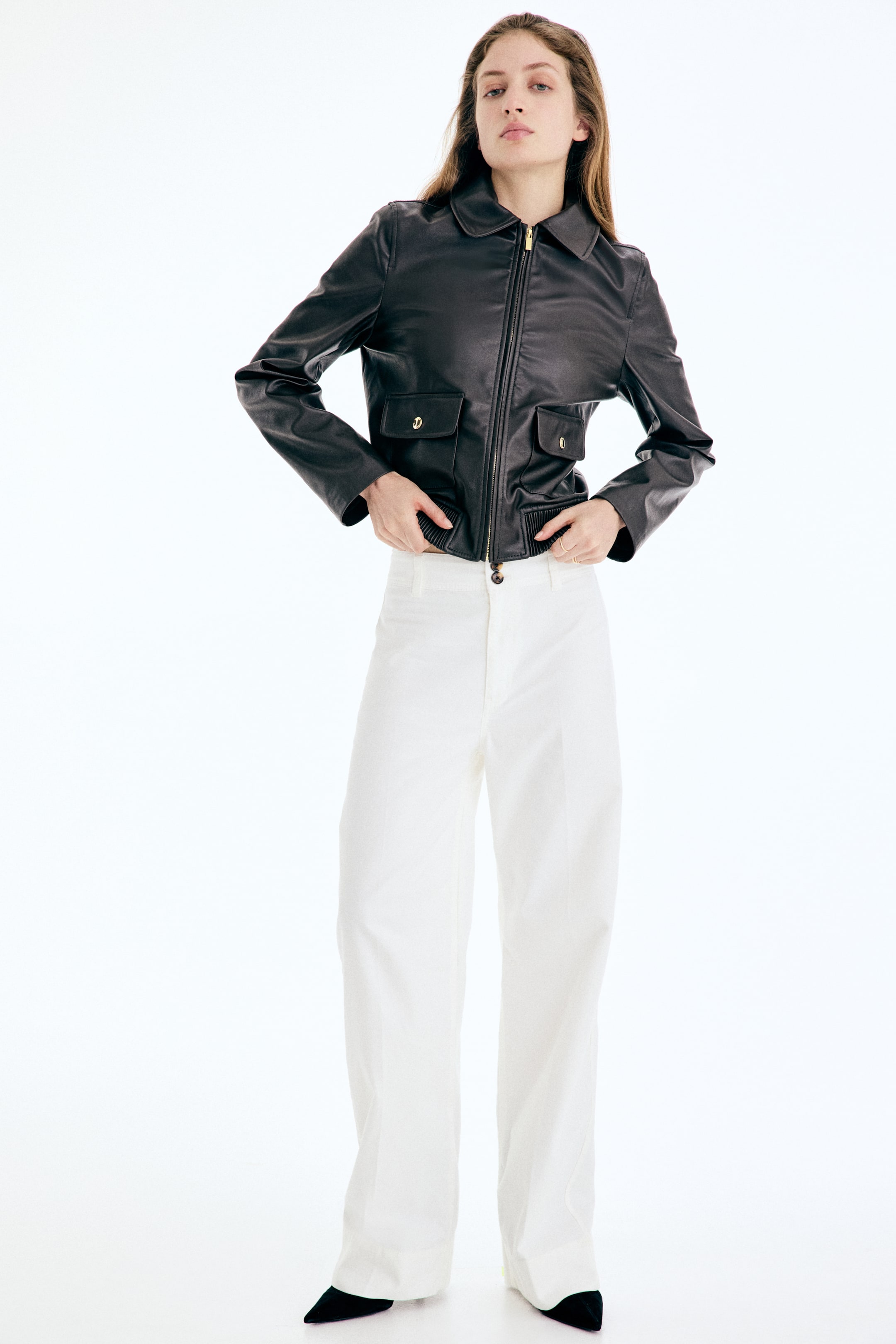 Canvas trousers - White - Ladies | H&M HK