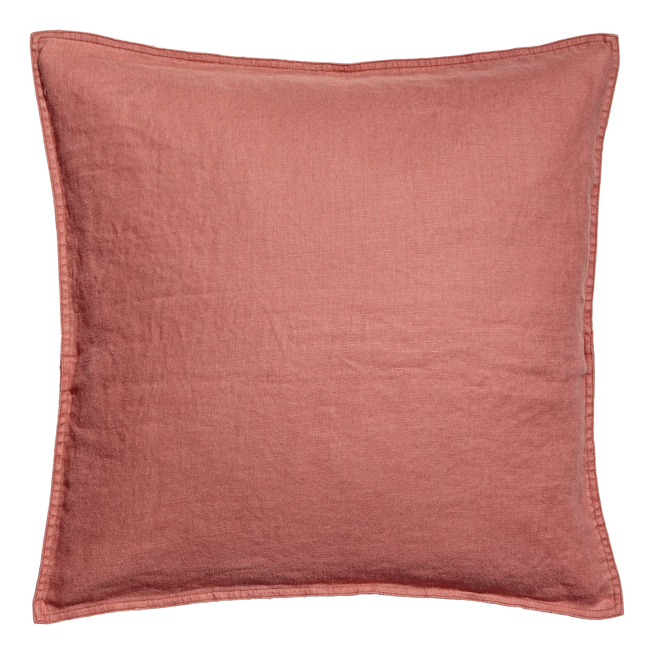 Washed linen cushion cover - Rust - Home All | H&M GB