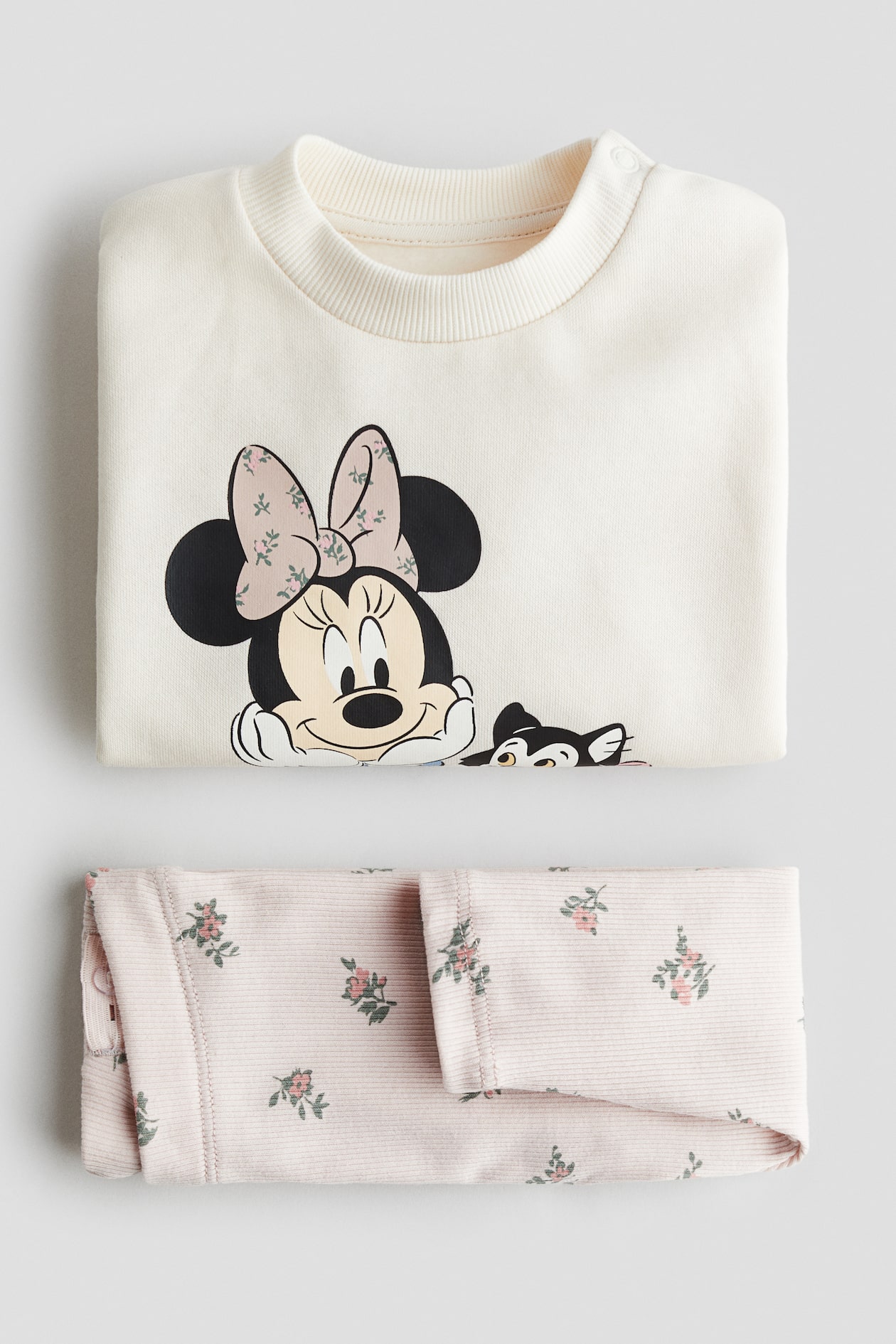 Cream/Minnie Mouse 2-piece printed set for kids | H&M GB