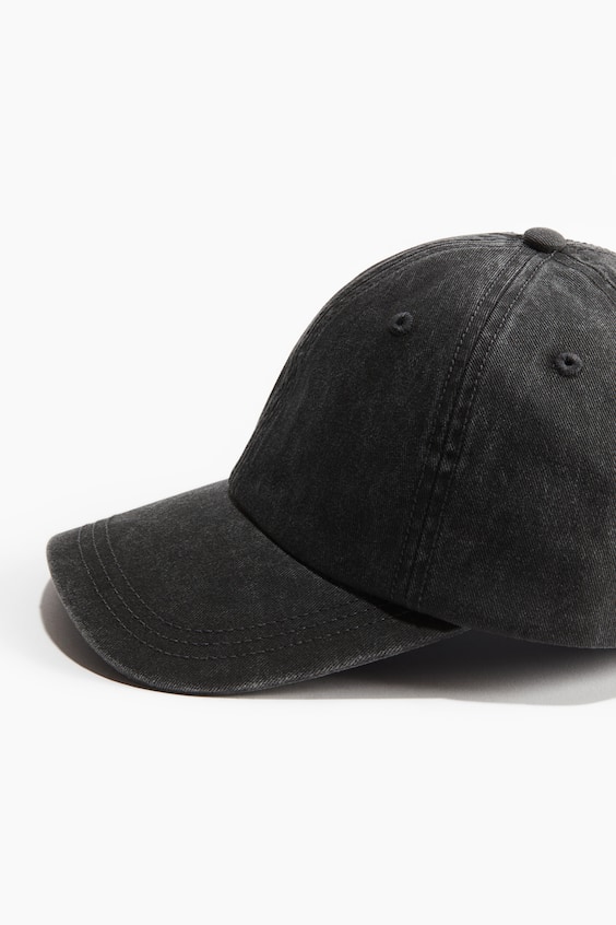 Cotton Twill Cap - Black/washed - Ladies | H&M US