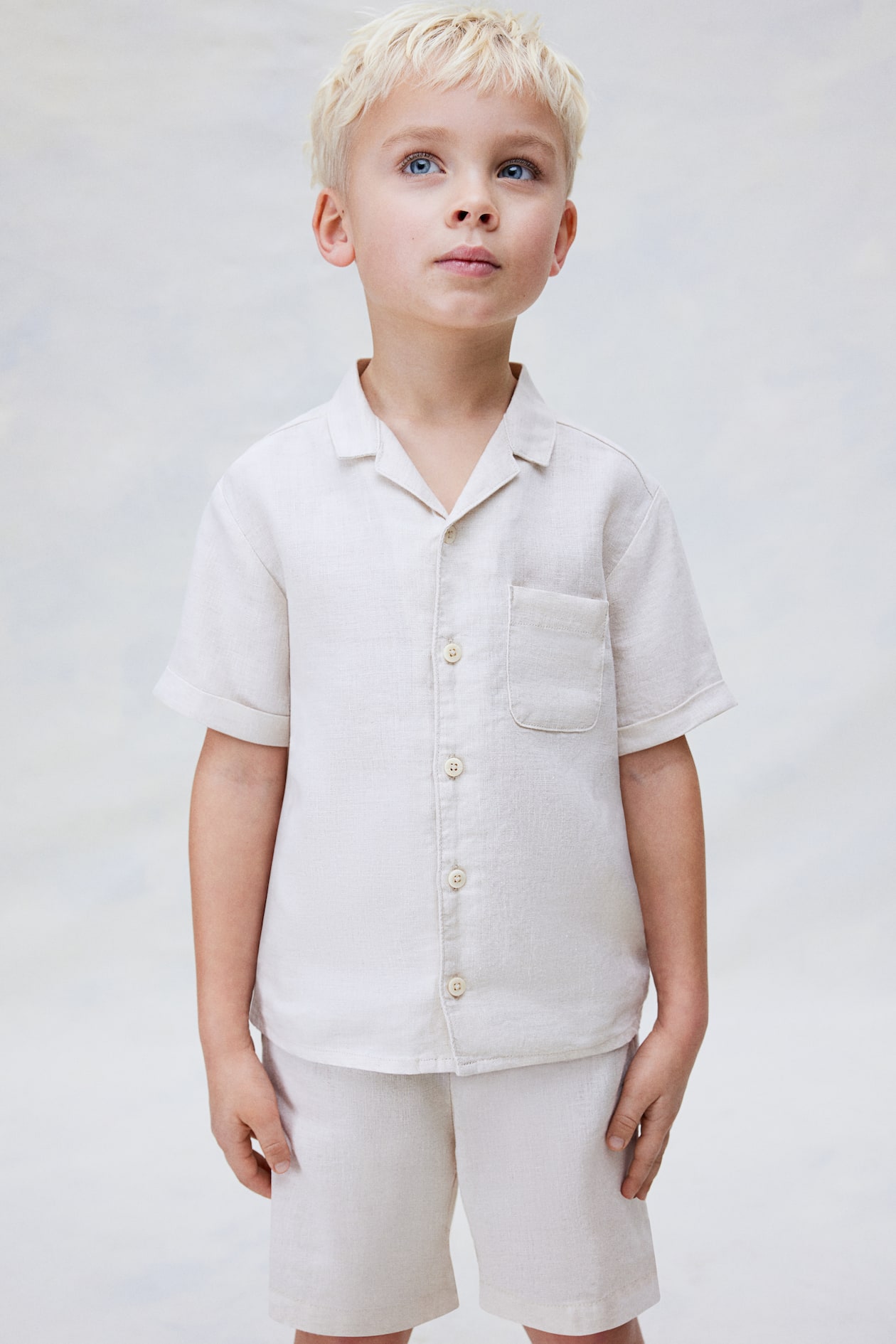 Ensemble 2 pièces en lin - Beige clair - ENFANT | H&M BE