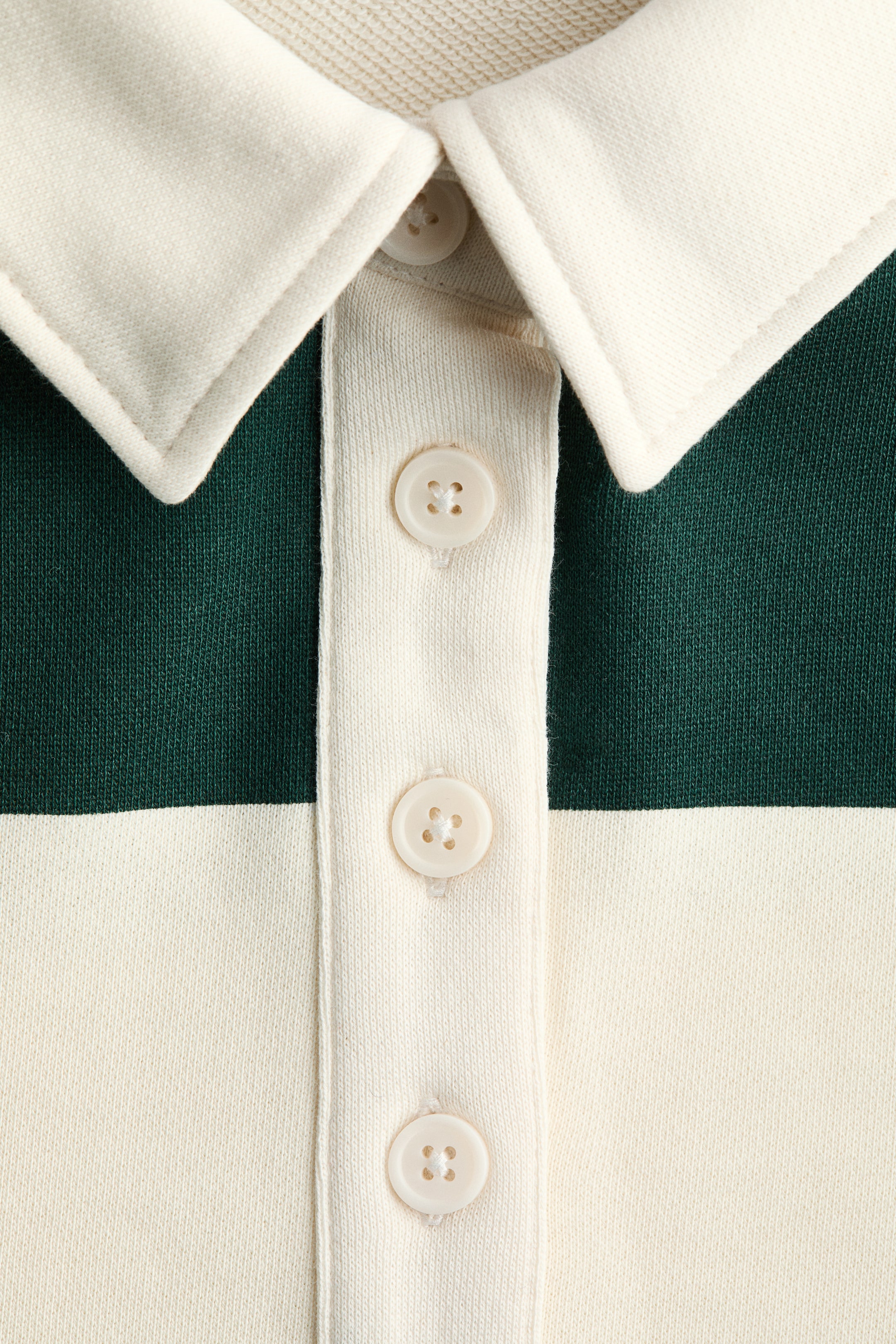 Oversized rugby shirt - Dark green/Striped - Ladies | H&M GB