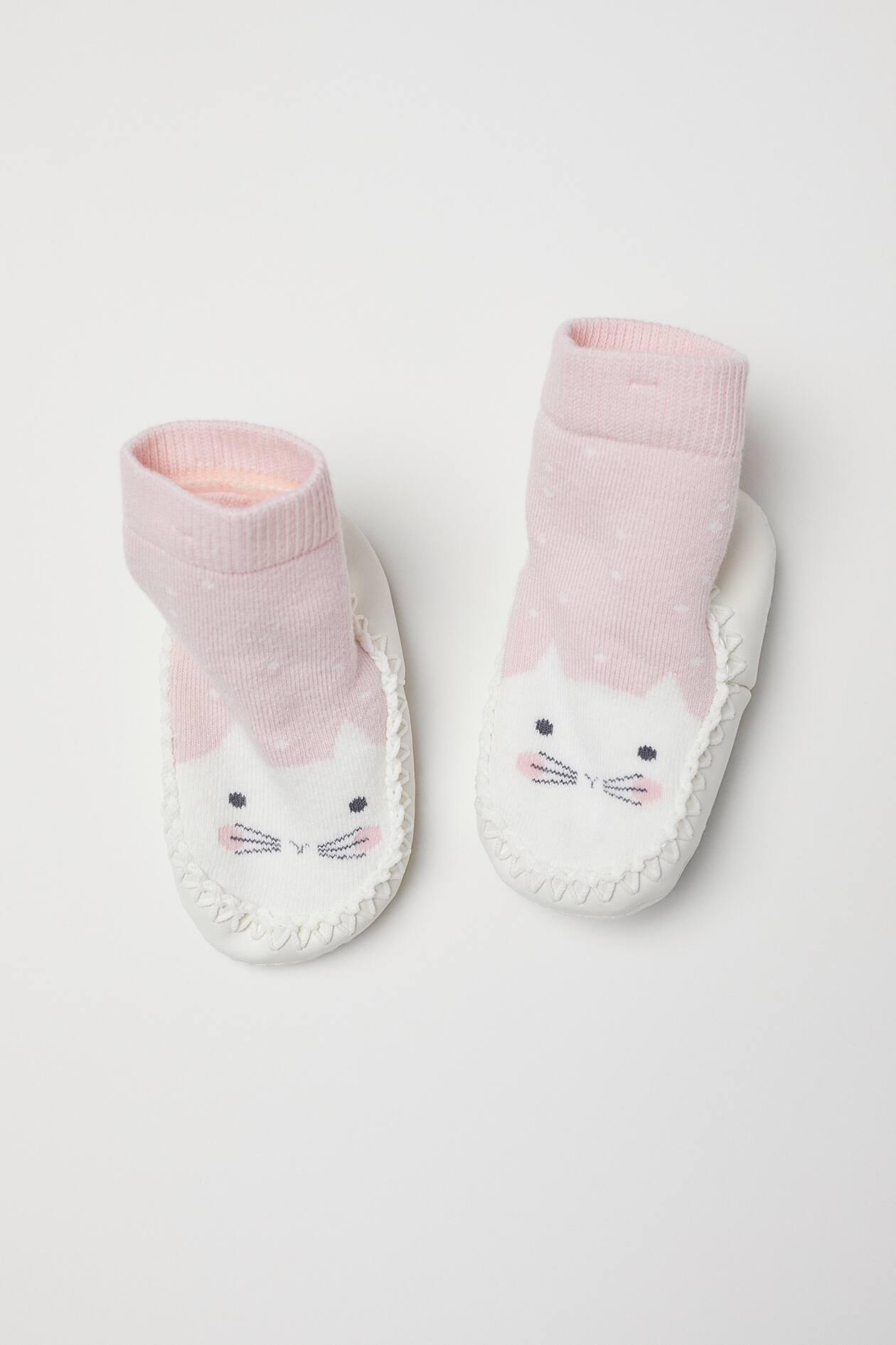 Mockasiner - Utan klack - Ljusrosa/Katt - BARN | H&M SE