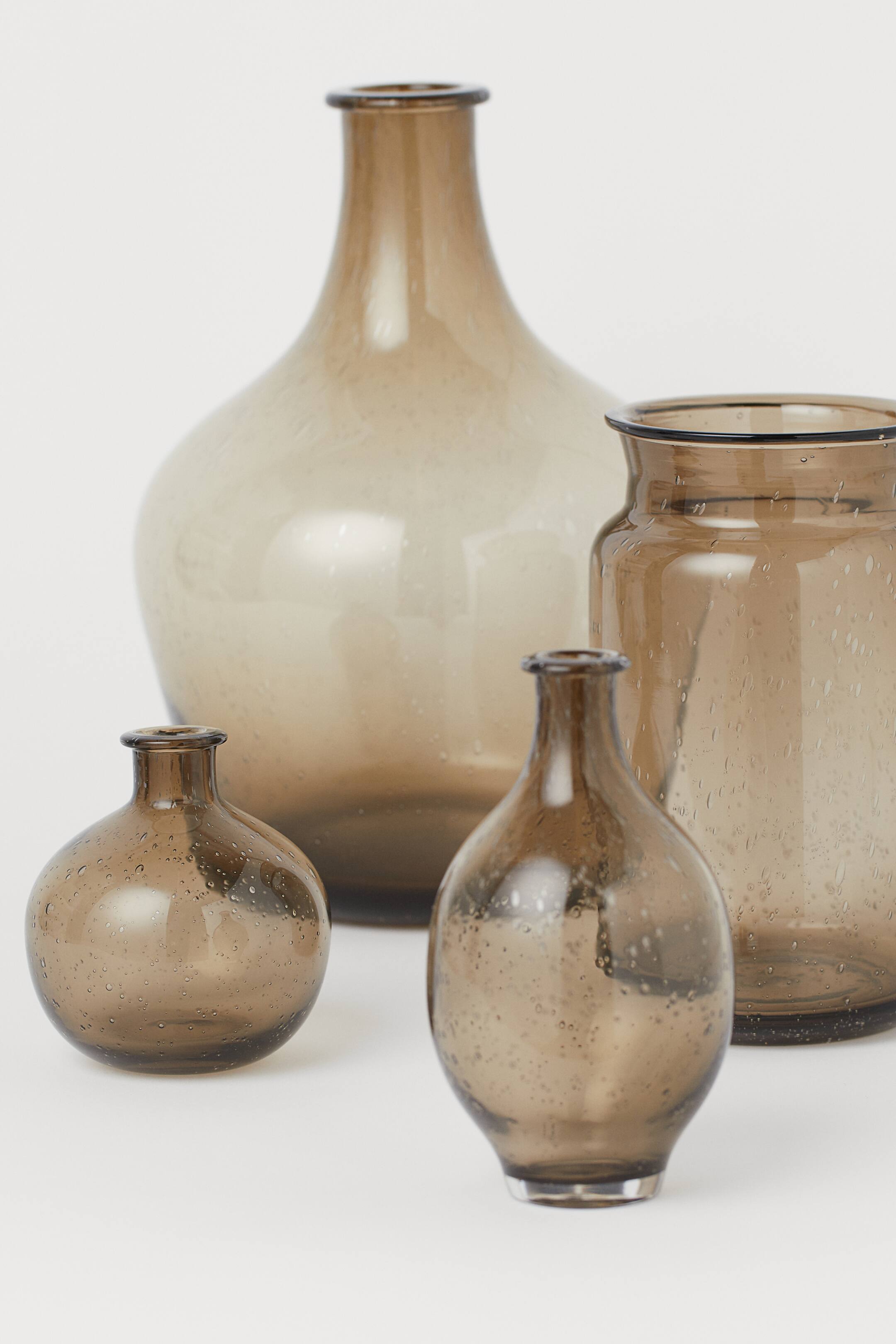 Glass mini vase - Beige - Home All | H&M GB