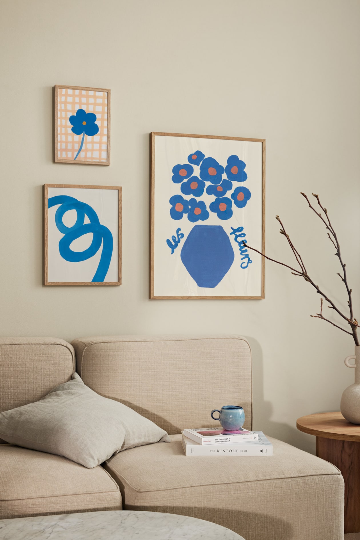 Poster Och Tavelram Set - Beige/blå/orange - Postery - Home All | H&M SE