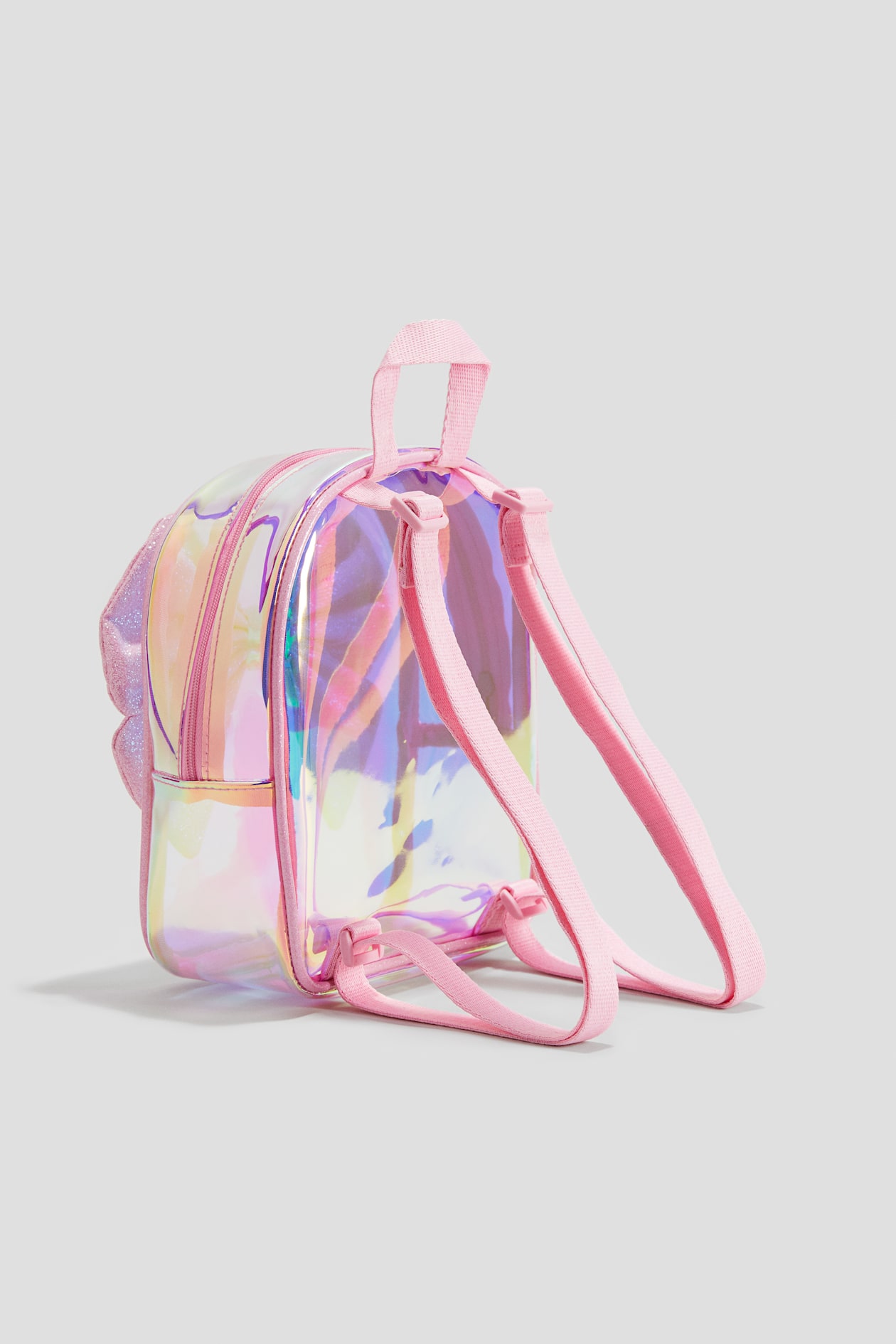 Pink/Bow Iridescent backpack with appliqués for kids | H&M GB