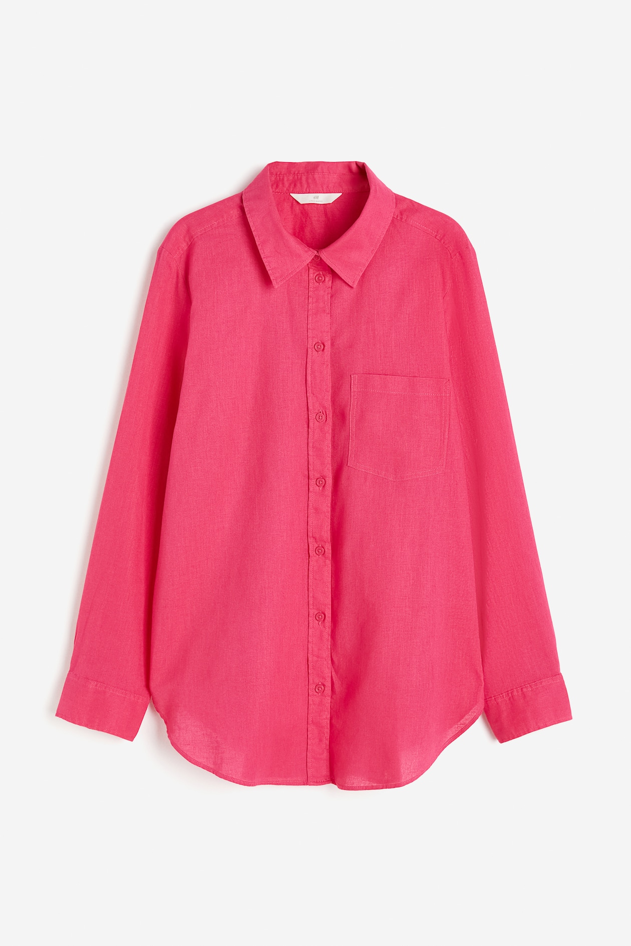 Women's Cerise Linen-blend shirt | H&M IN