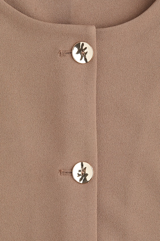 Women's Dark beige Interlock waistcoat | H&M GB