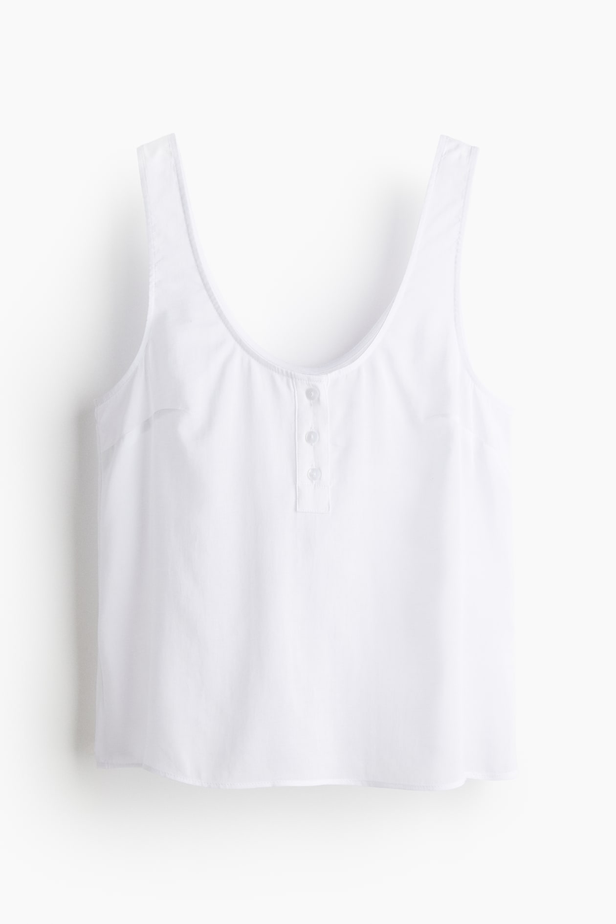 Women's White Button-top Tank Top | H&M CA