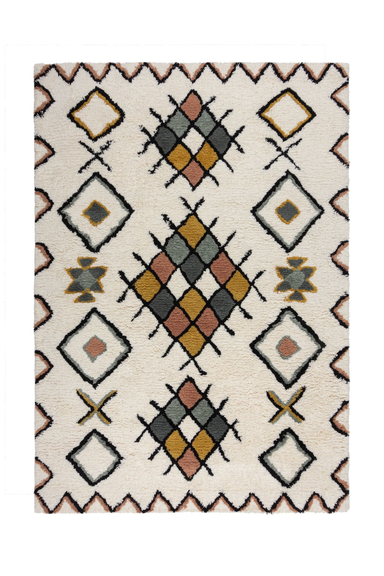Midar Zotteliger Berberteppich Aus Wolle - Mehrfach - Flair Rugs - Home ...