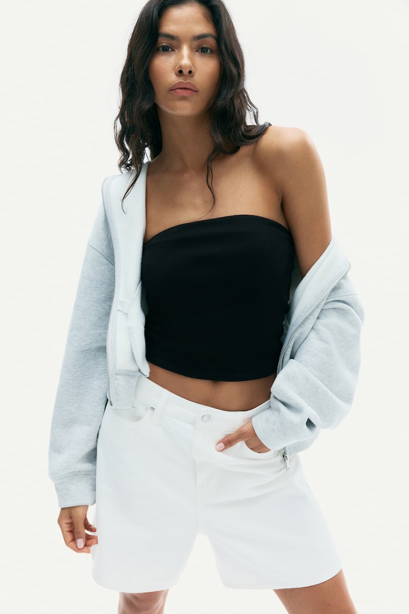 Ribbed Tube Top - Black - Ladies | H&M US