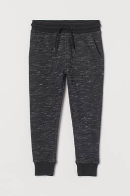 Joggers - Largo - Negro jaspeado - NIÑOS | H&M ES