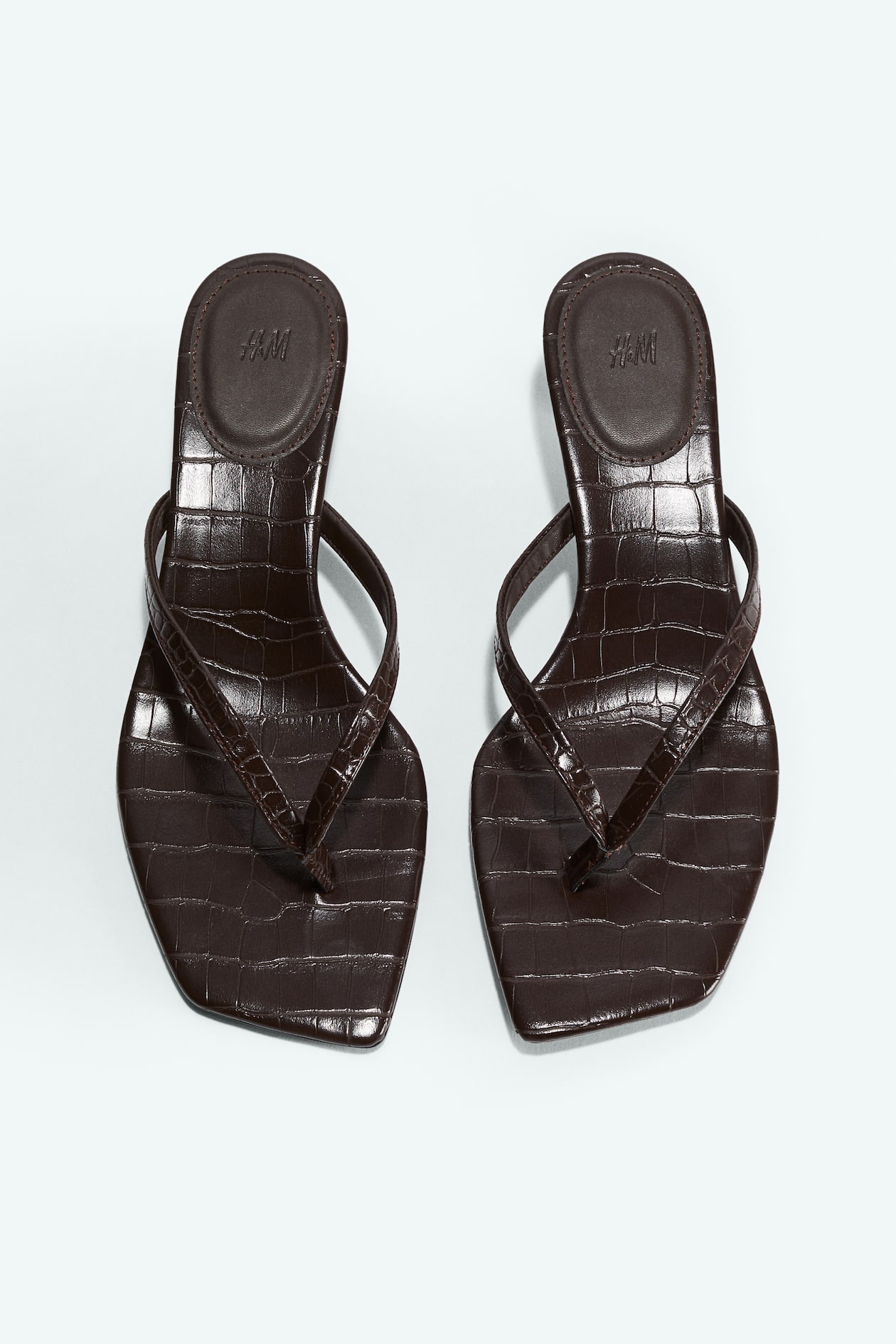 Sandales à talon kitten heel - Marron foncé - FEMME | H&M CH