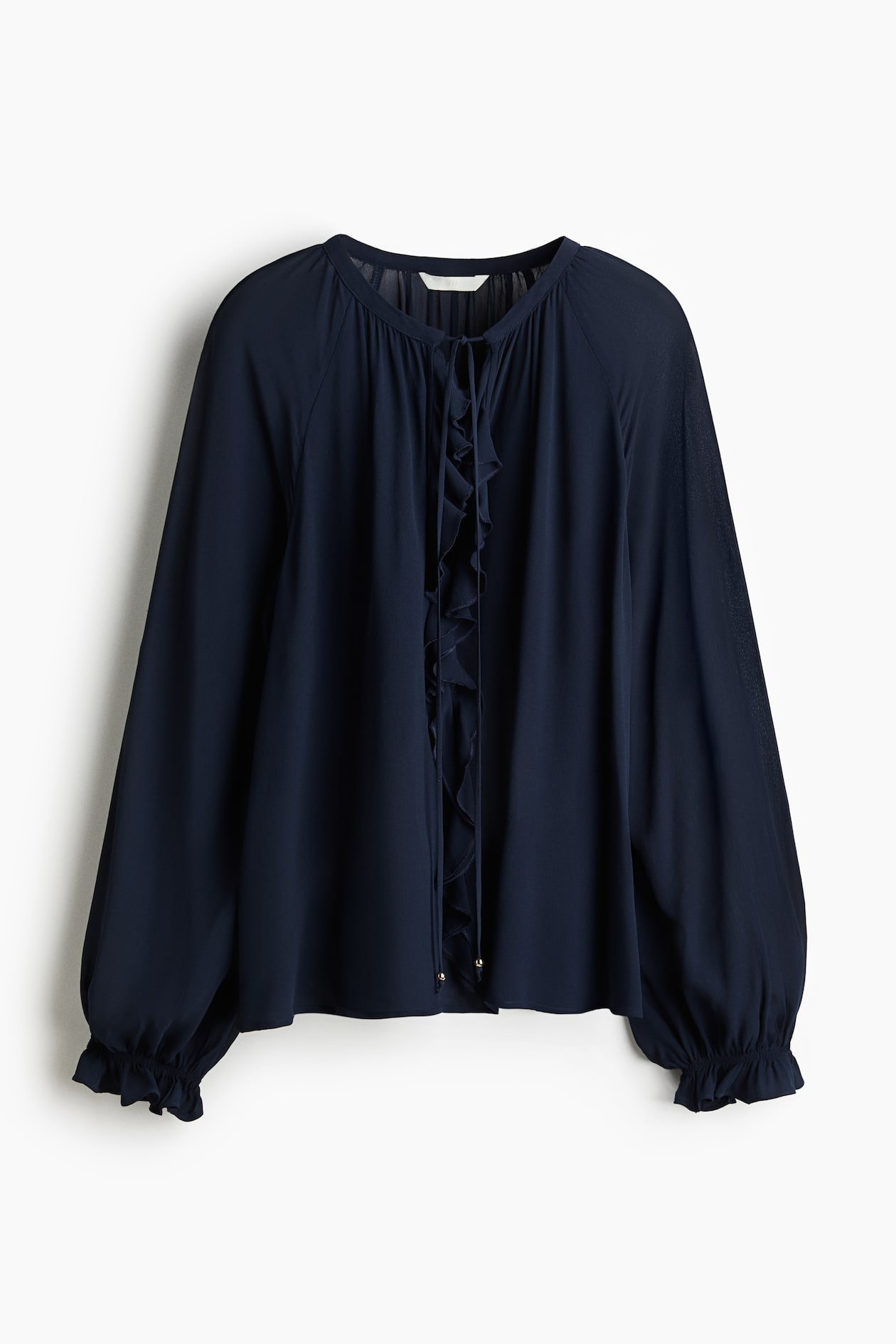 Chiffon Blouse - Navy blue - Ladies | H&M US
