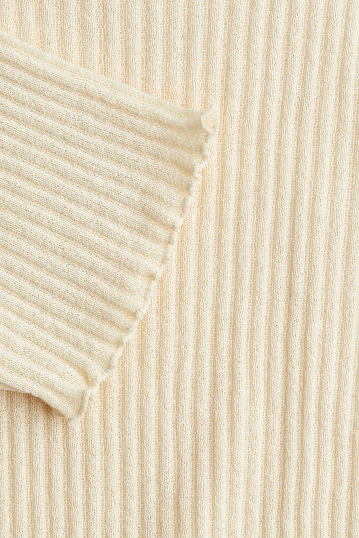 Women's Pale yellow Linen-Blend Rib-Knit T-Shirt | H&M US