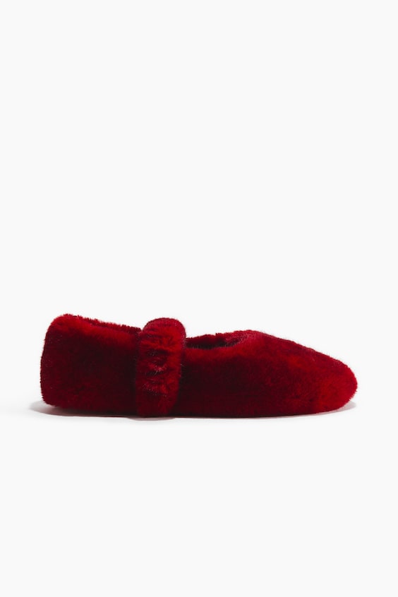 Women's Dark red Fluffy Slippers | H&M US