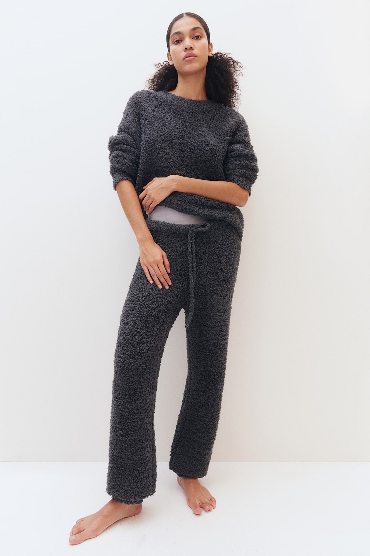 Fluffy joggers - Dark grey - Ladies | H&M GB