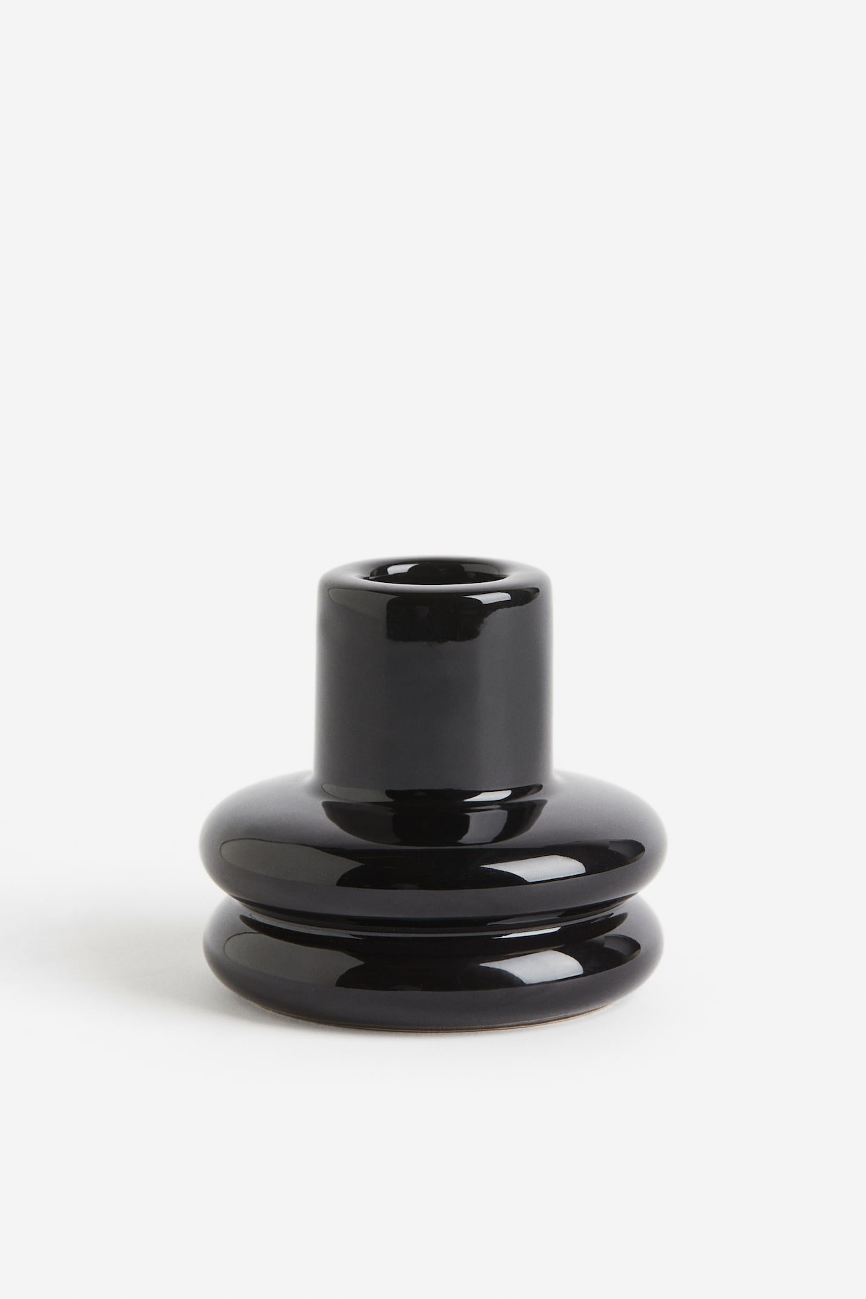 Black Stoneware Candlestick at H&M Home | H&M CA