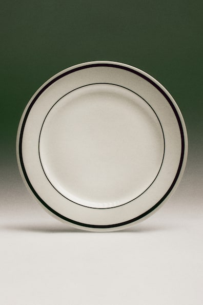 2-Pack Porcelain Medium-Sized Plates - White/black - Home All | H&M US