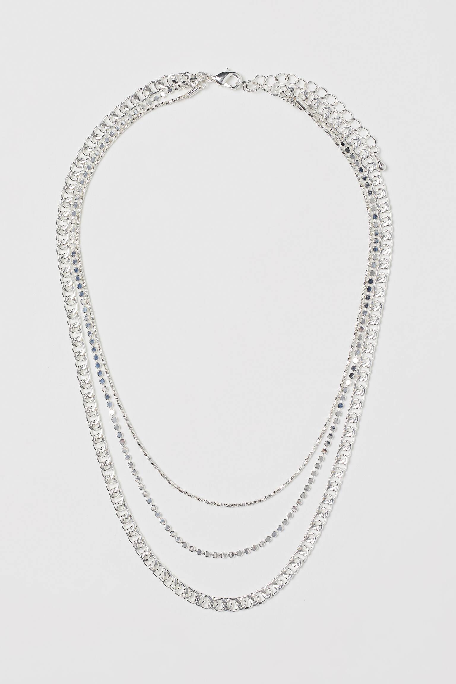 Three-strand necklace - Silver-coloured - Ladies | H&M HK