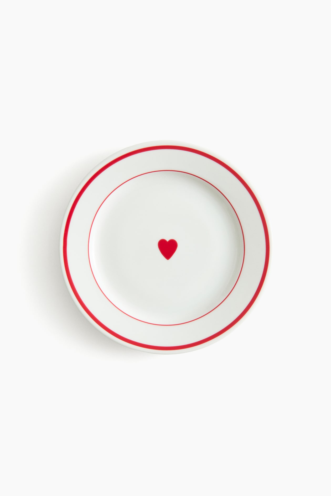 Medium-Sized Porcelain Plate - Red/heart - Home All | H&M US