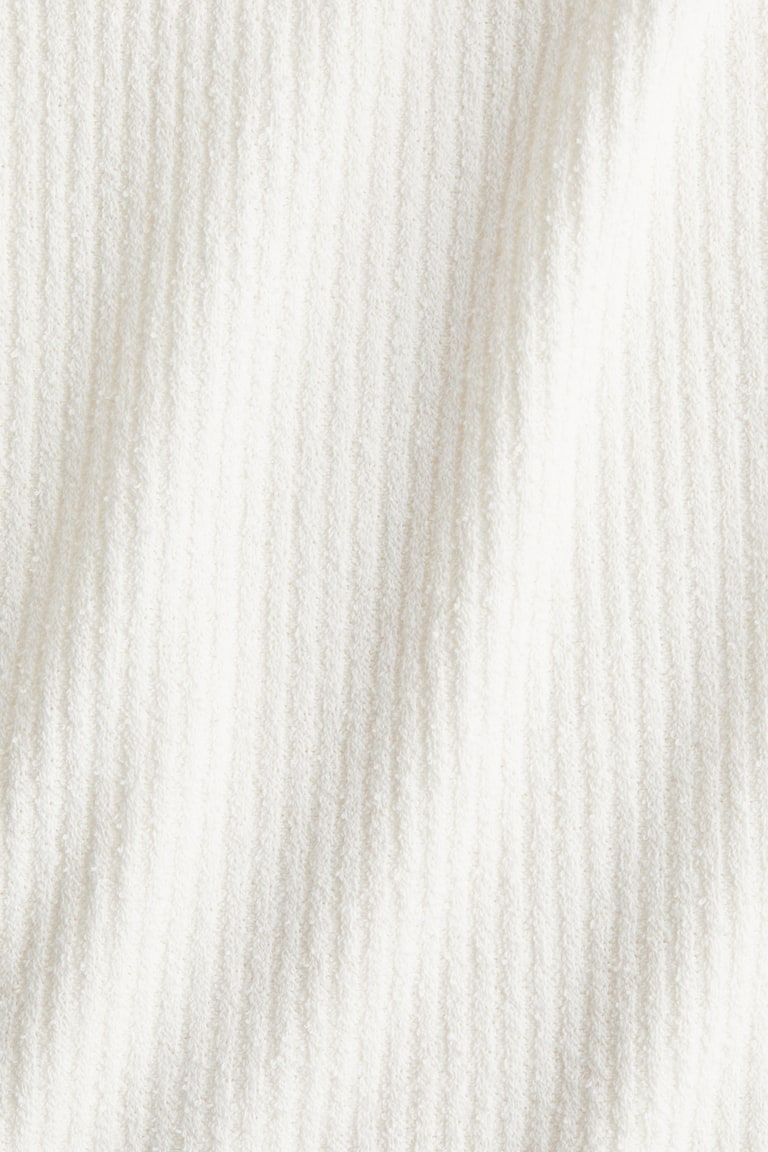 Rib-Knit Off-the-Shoulder Top - White - Ladies | H&M US