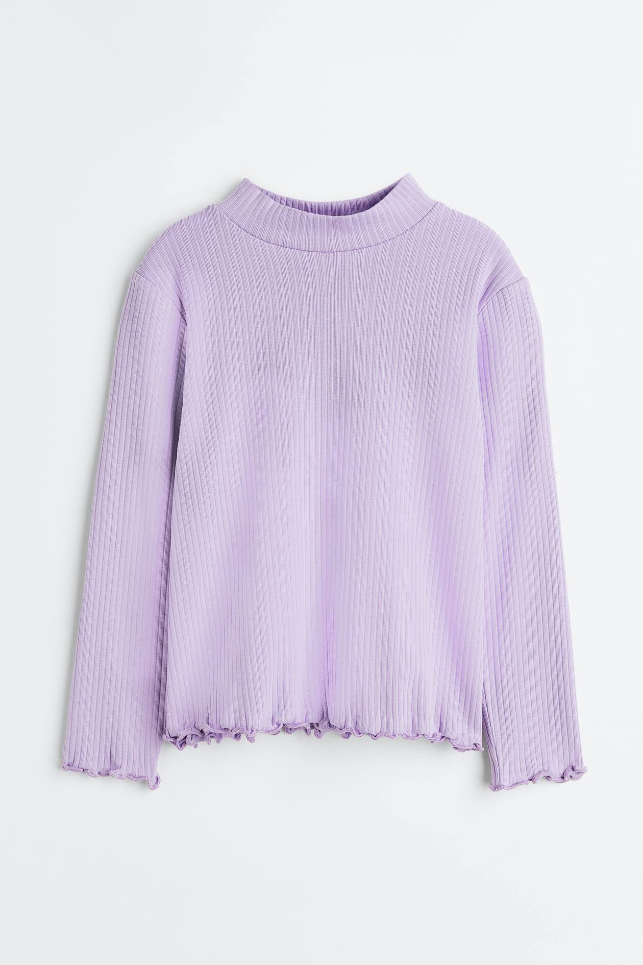 Camiseta de punto con cuello perkins - Lila claro - NIÑOS | H&M ES
