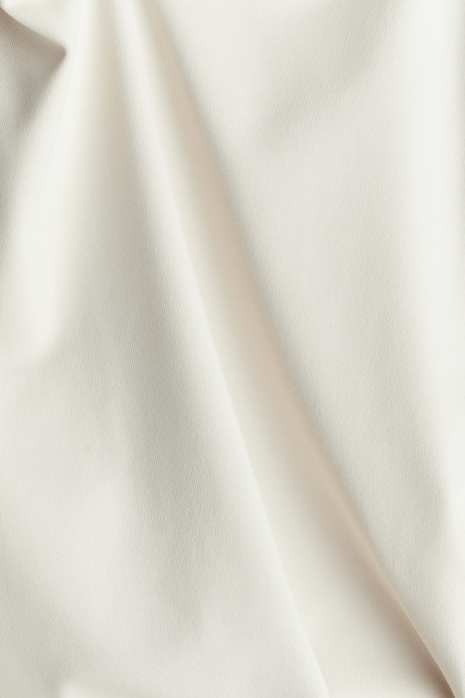 Women's Cream Scoop-Back Microfiber Top | H&M US
