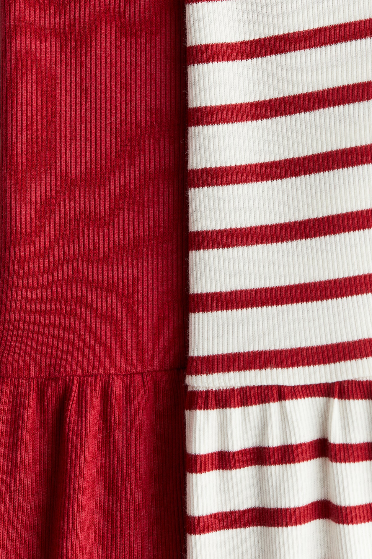 Red/striped 2-Pack Ribbed Cotton Dresses for kids | H&M CA
