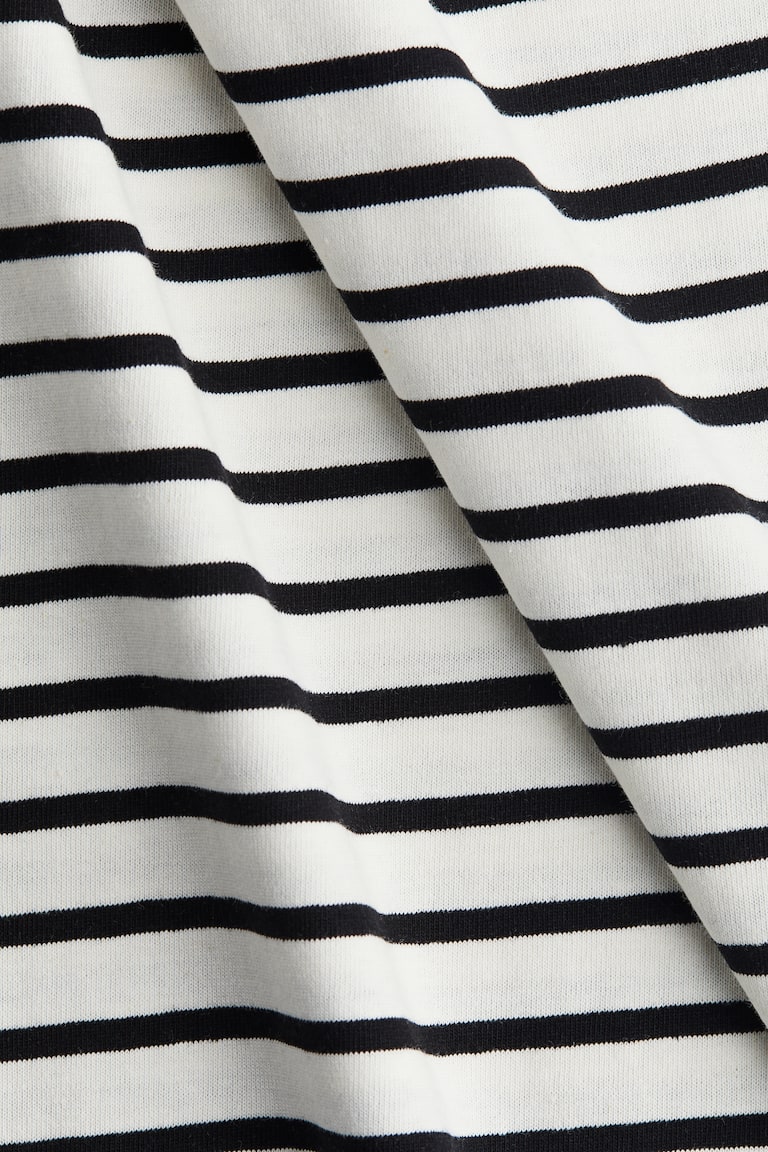 Oversized T-shirt Dress - White/striped - Ladies | H&M US