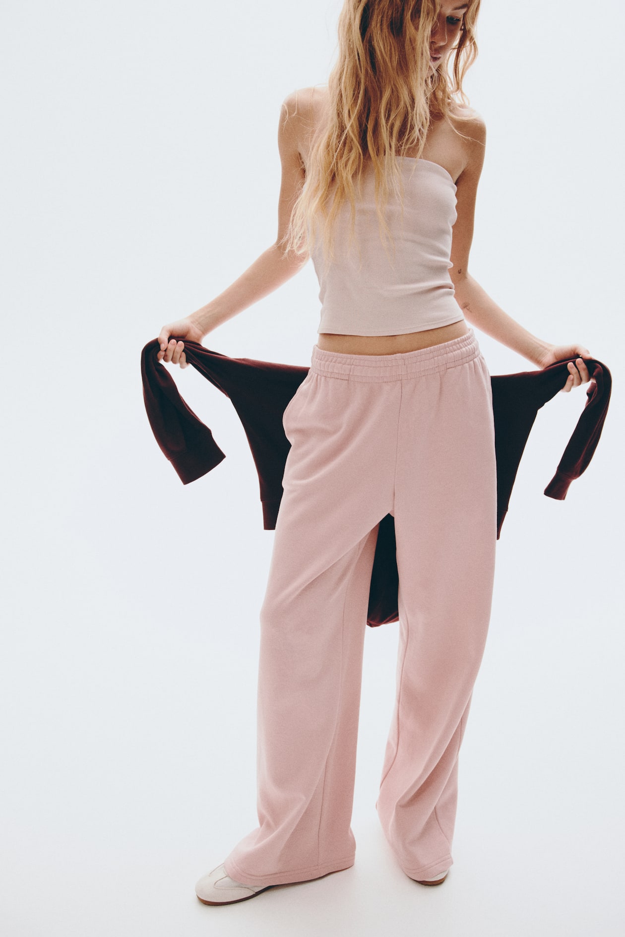 Wide-Leg Joggers - Light pink - Ladies | H&M US