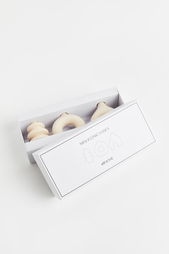 3-pack Mini Stoneware Vases - Light beige - Home All | H&M US