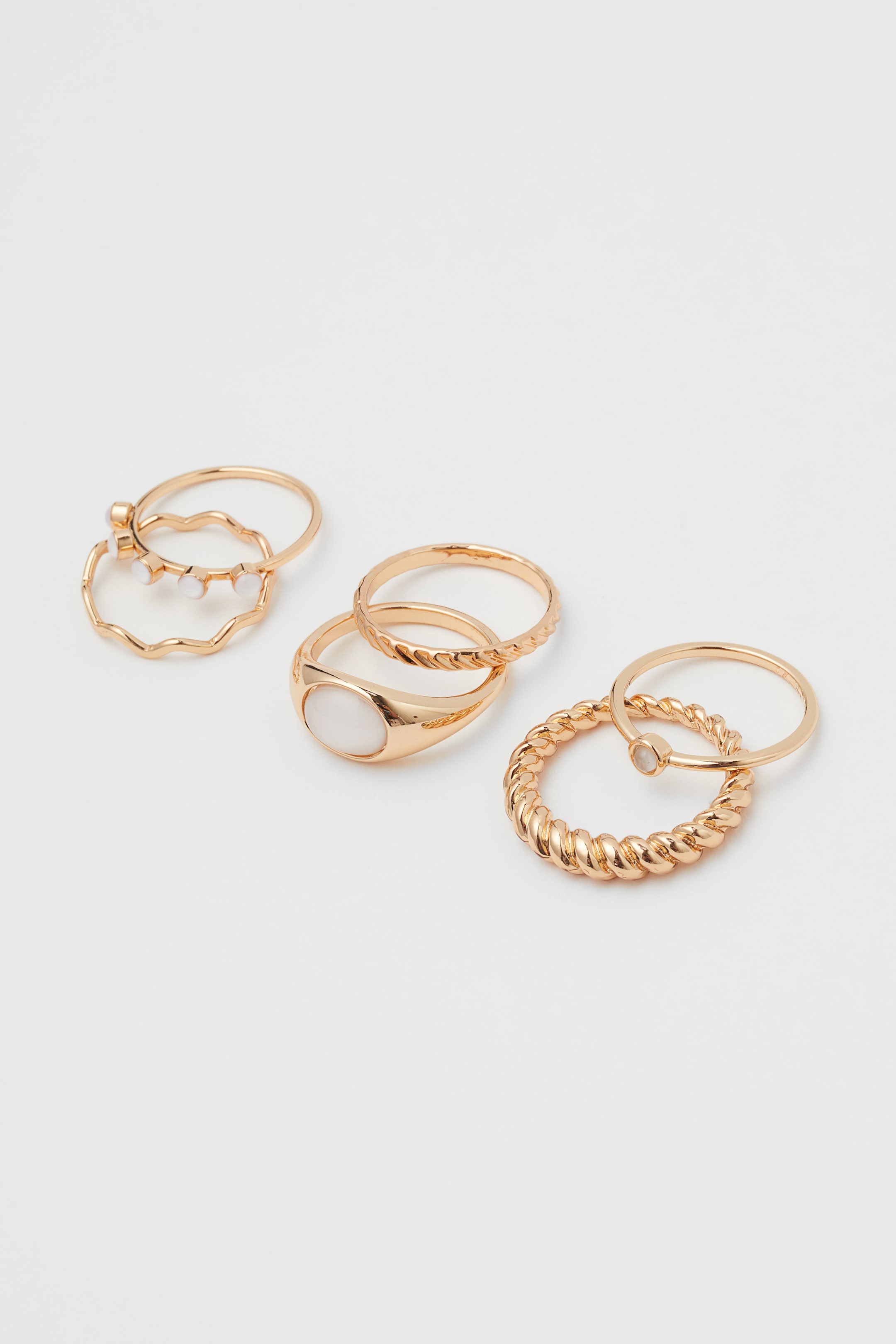 6-pack rings - Gold-coloured - Ladies | H&M GB