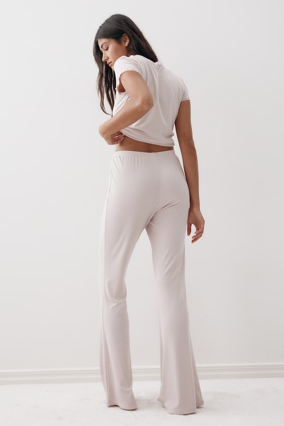 Women's Pink Ribbed Modal Pajamas | H&M US