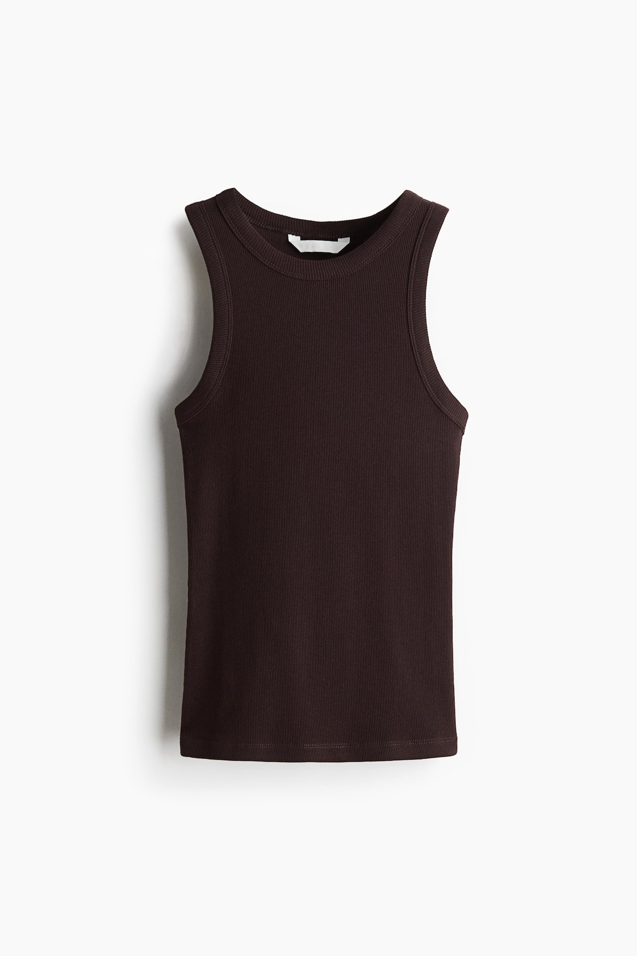 Women's Dark brown Ribbed Tank Top | H&M US