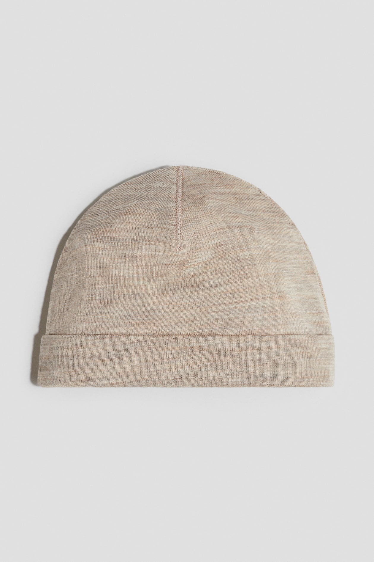 Light beige Merino Wool Jersey Beanie for kids | H&M US