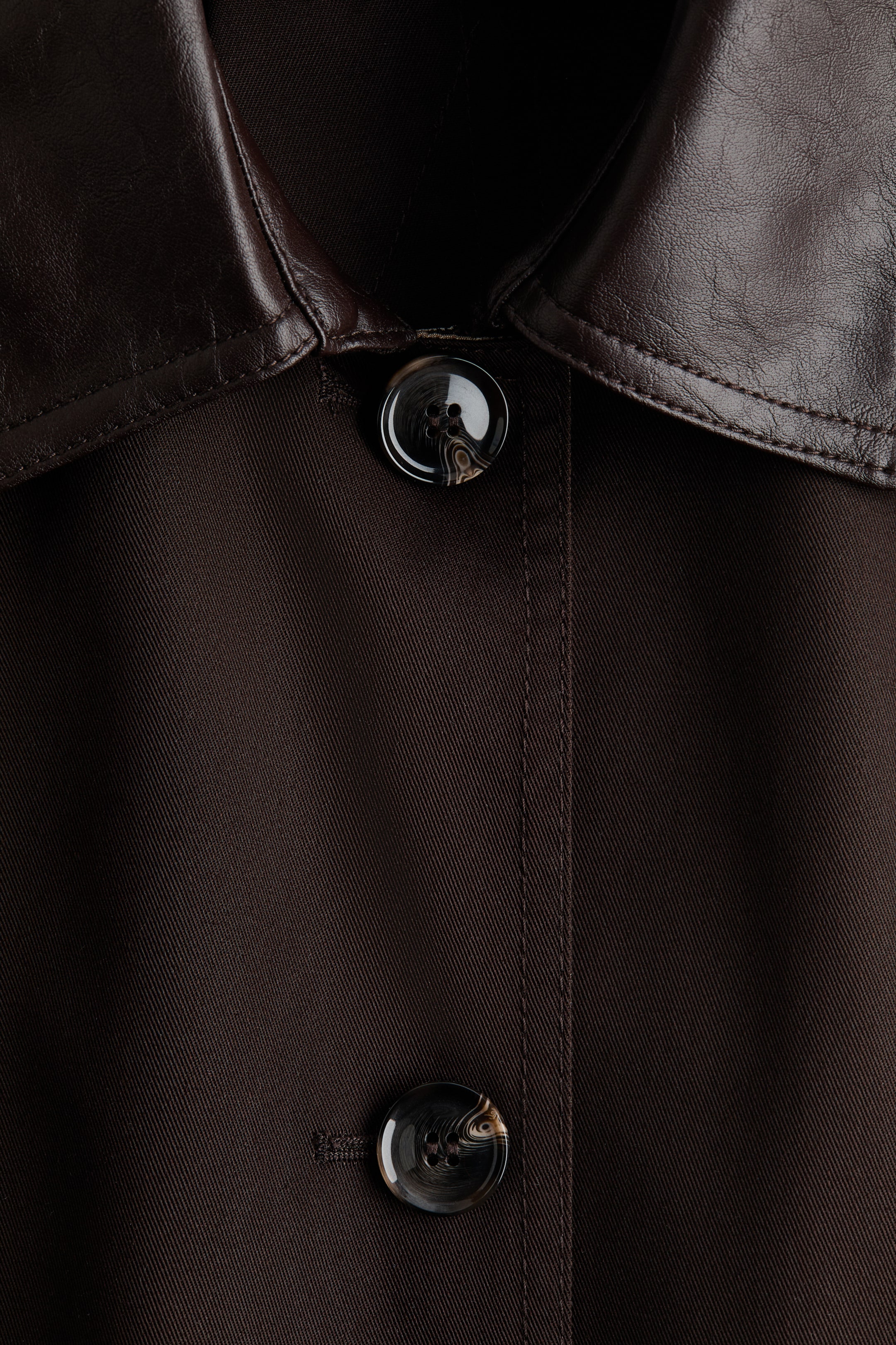 Collared cape coat - Dark brown - Ladies | H&M SG