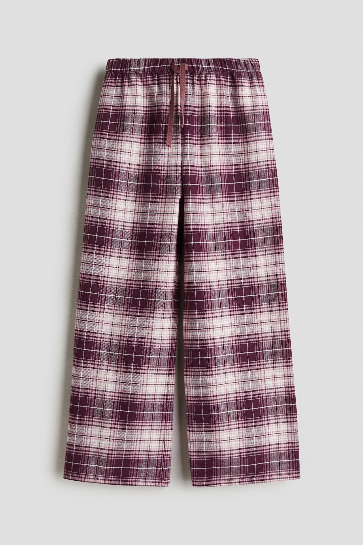 Dark red/Checked Cotton pyjama bottoms for kids | H&M MY