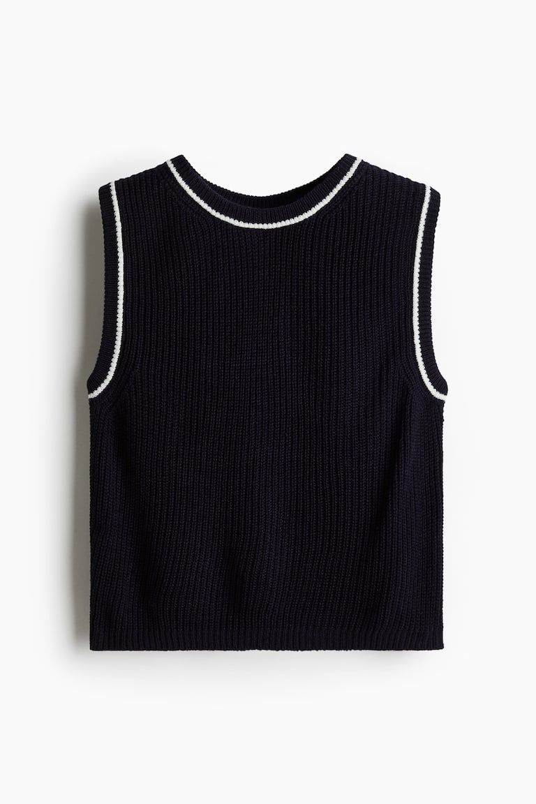 Suéter sin mangas - Azul marino - MUJER | H&M ES