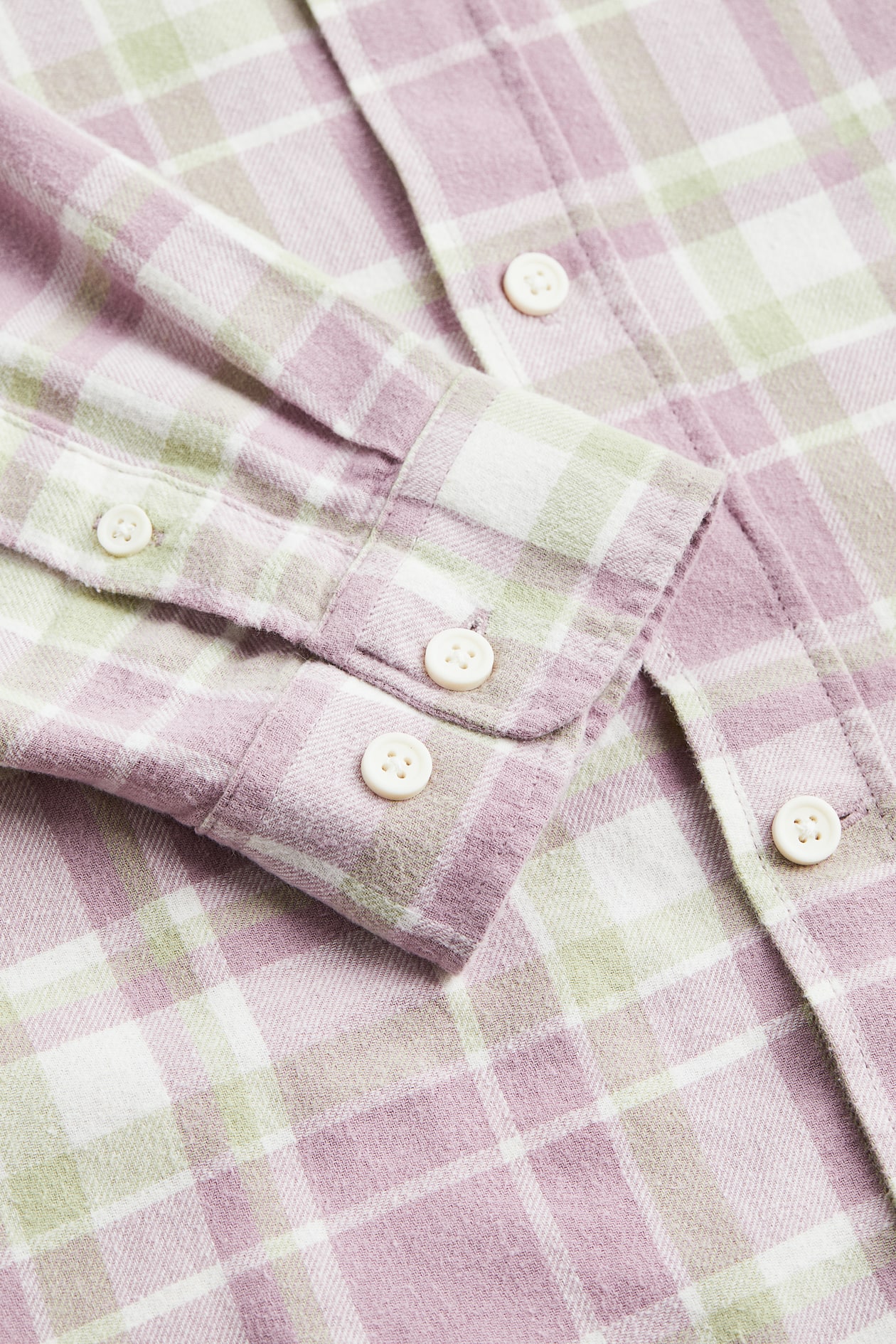 Flanellen overhemd Relaxed Fit - Paars/groen geruit - HEREN | H&M NL