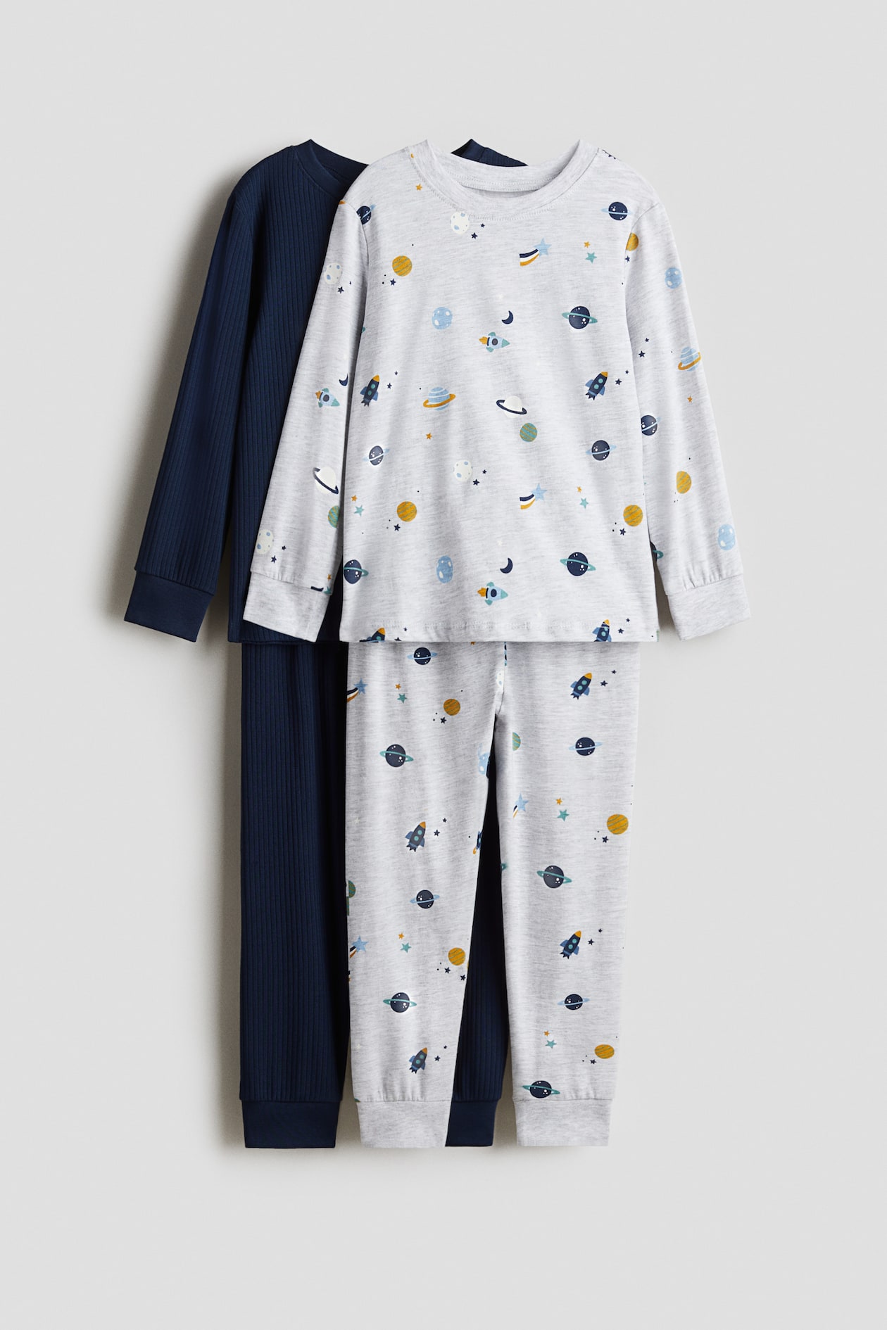 Navy blue/Space 2-pack printed cotton pyjamas for kids | H&M GB