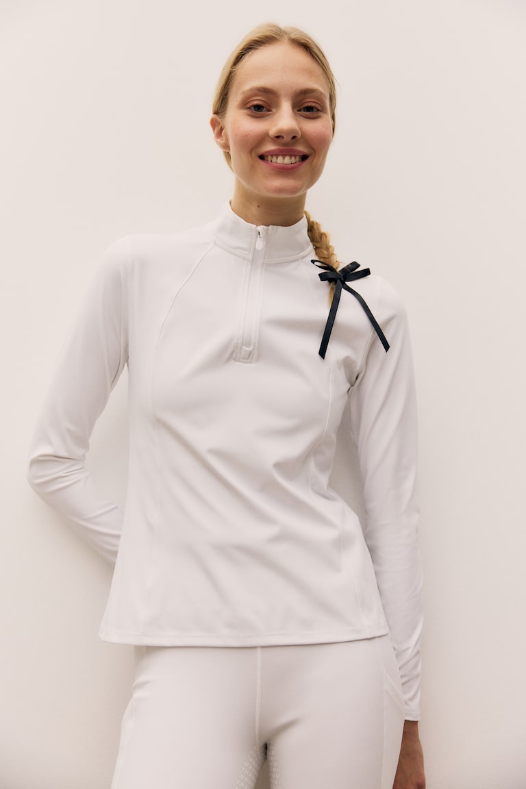 Women's White Zip-top sports top | H&M GB