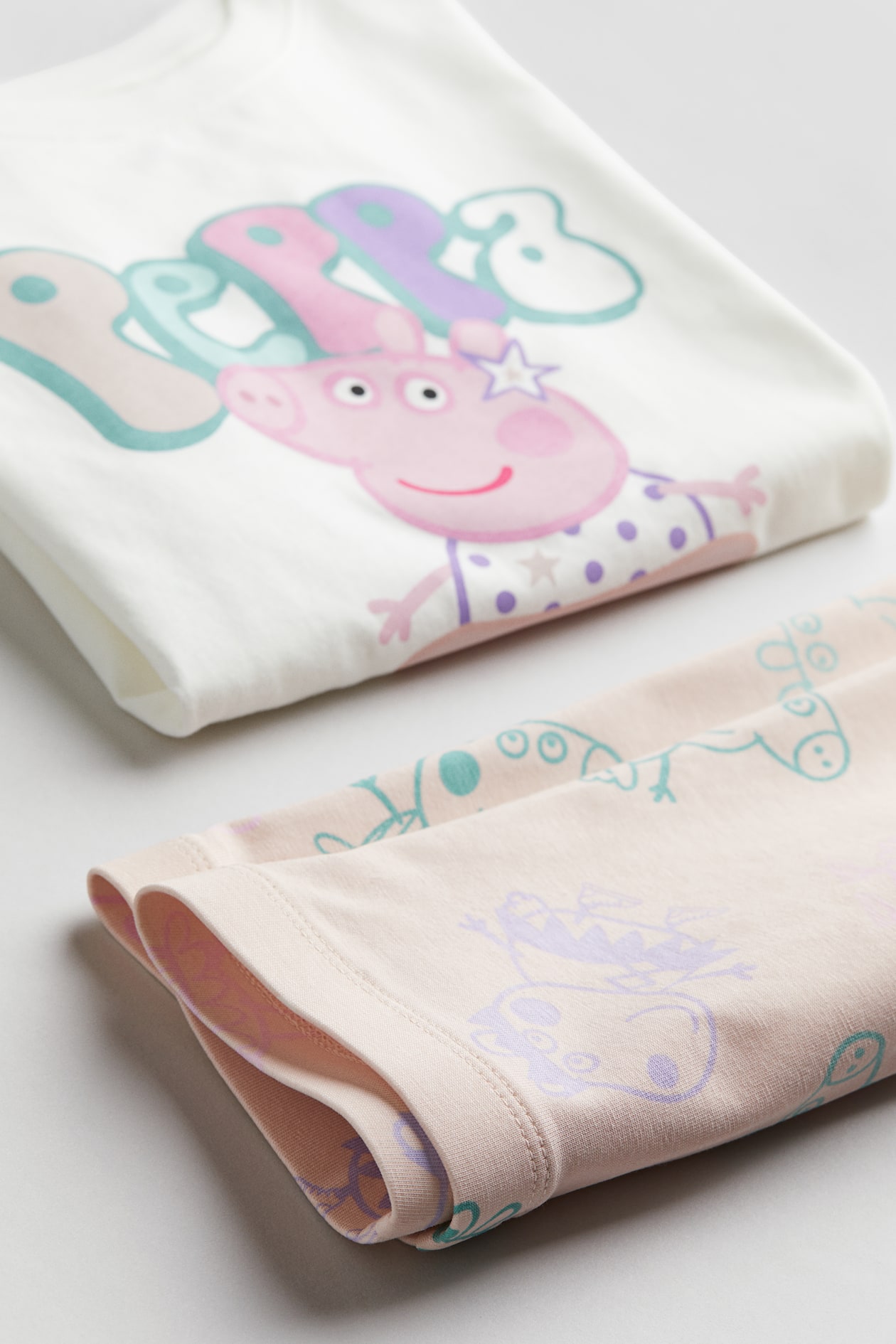 2-delat set med tryck - Vit/Greta Gris - BARN | H&M SE