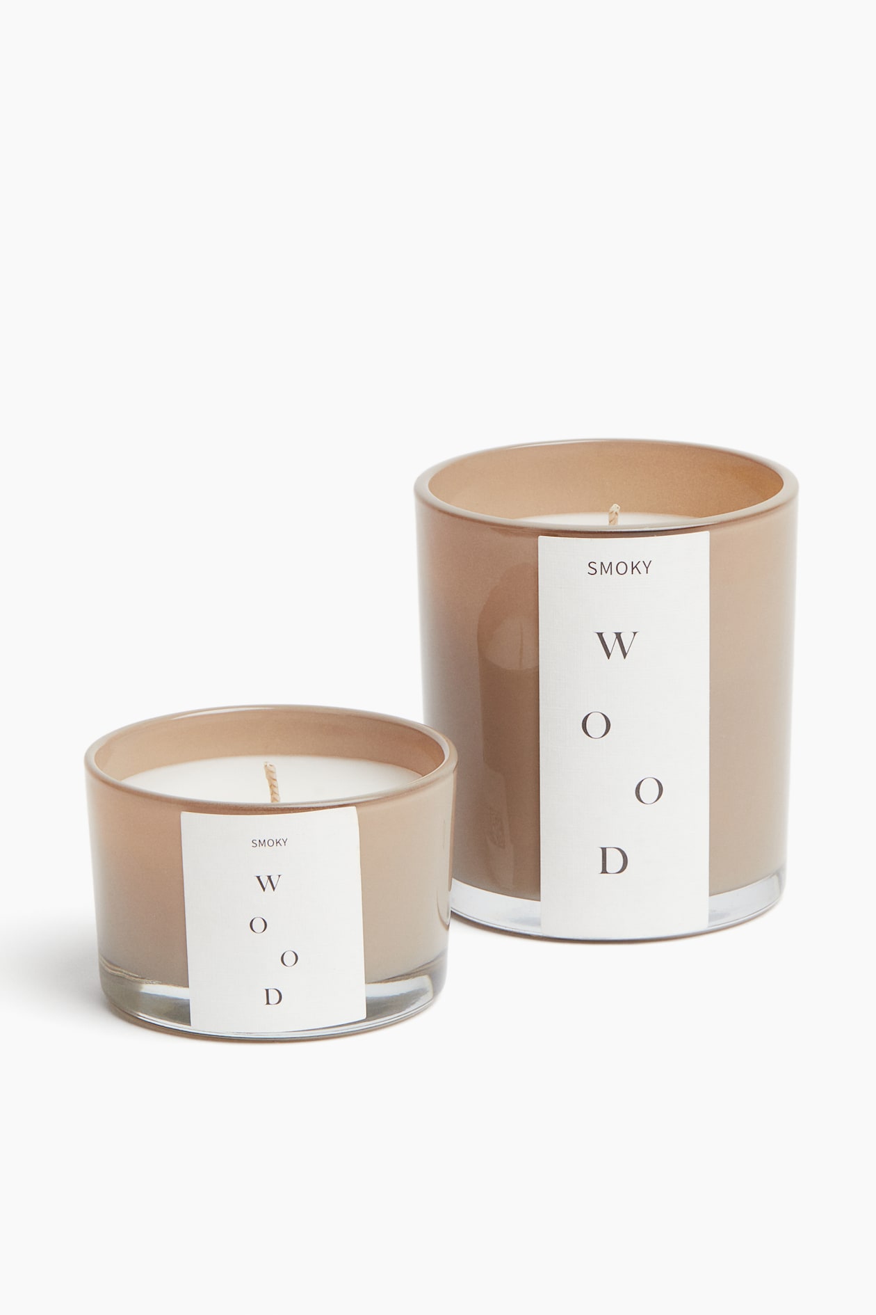 Scented Candle in Glass Holder - Smoky Wood - Home All | H&M US