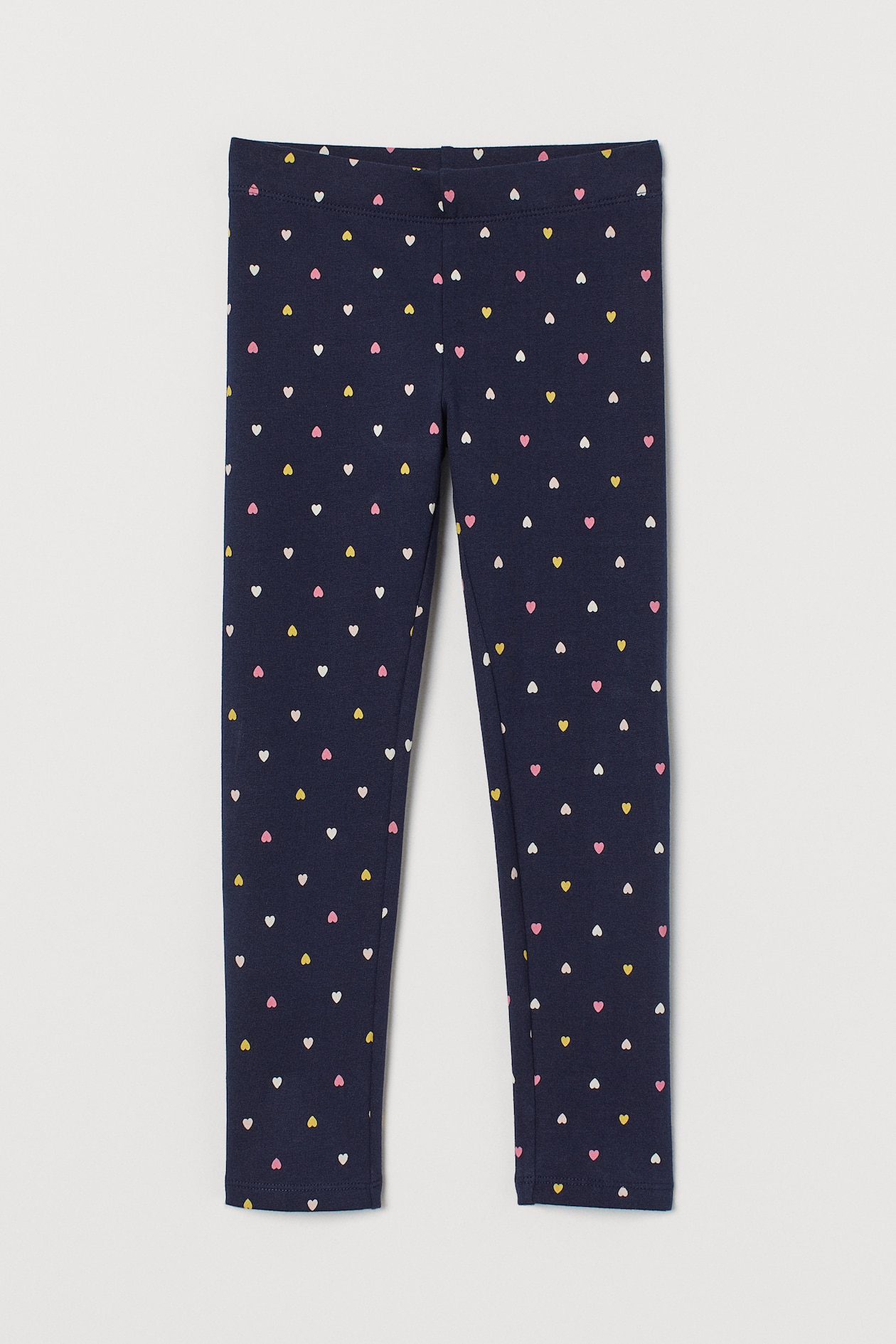 Helanke sa četkanom unutrašnjom stranom - Navy blue/Hearts - Kids | H&M RS